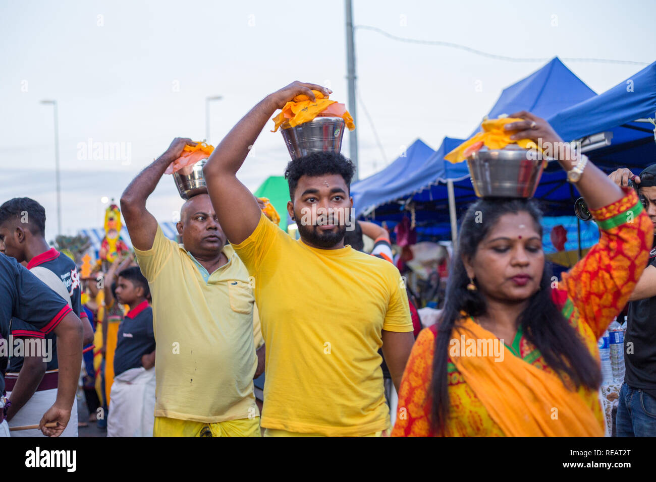 Kuala Lumpur, Malaysia 20 January 2019 - Hindu devotees carry pot of ...