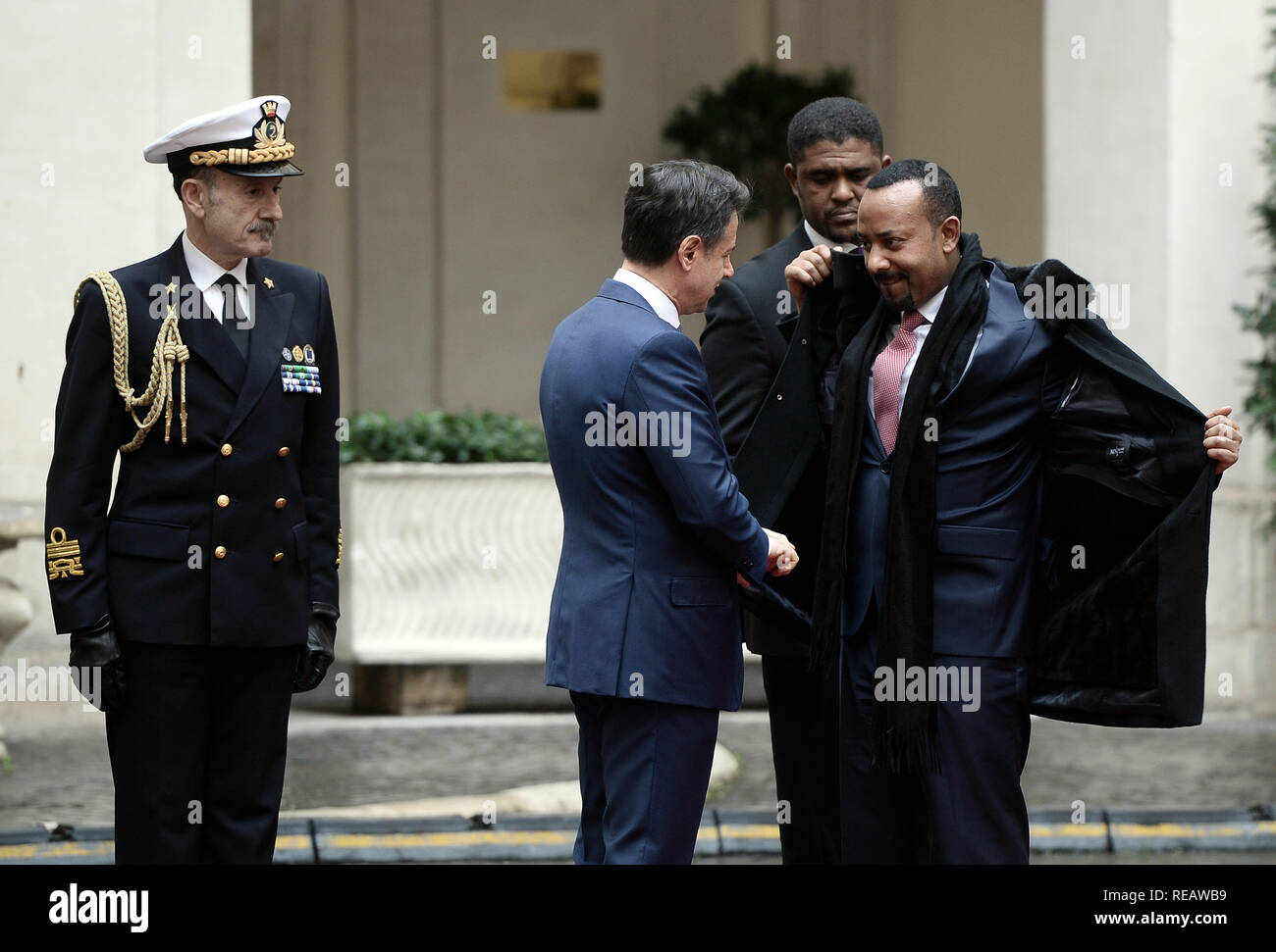 Rome, Italy. 21st January 2019. The Prime Minister Giuseppe Conte ...