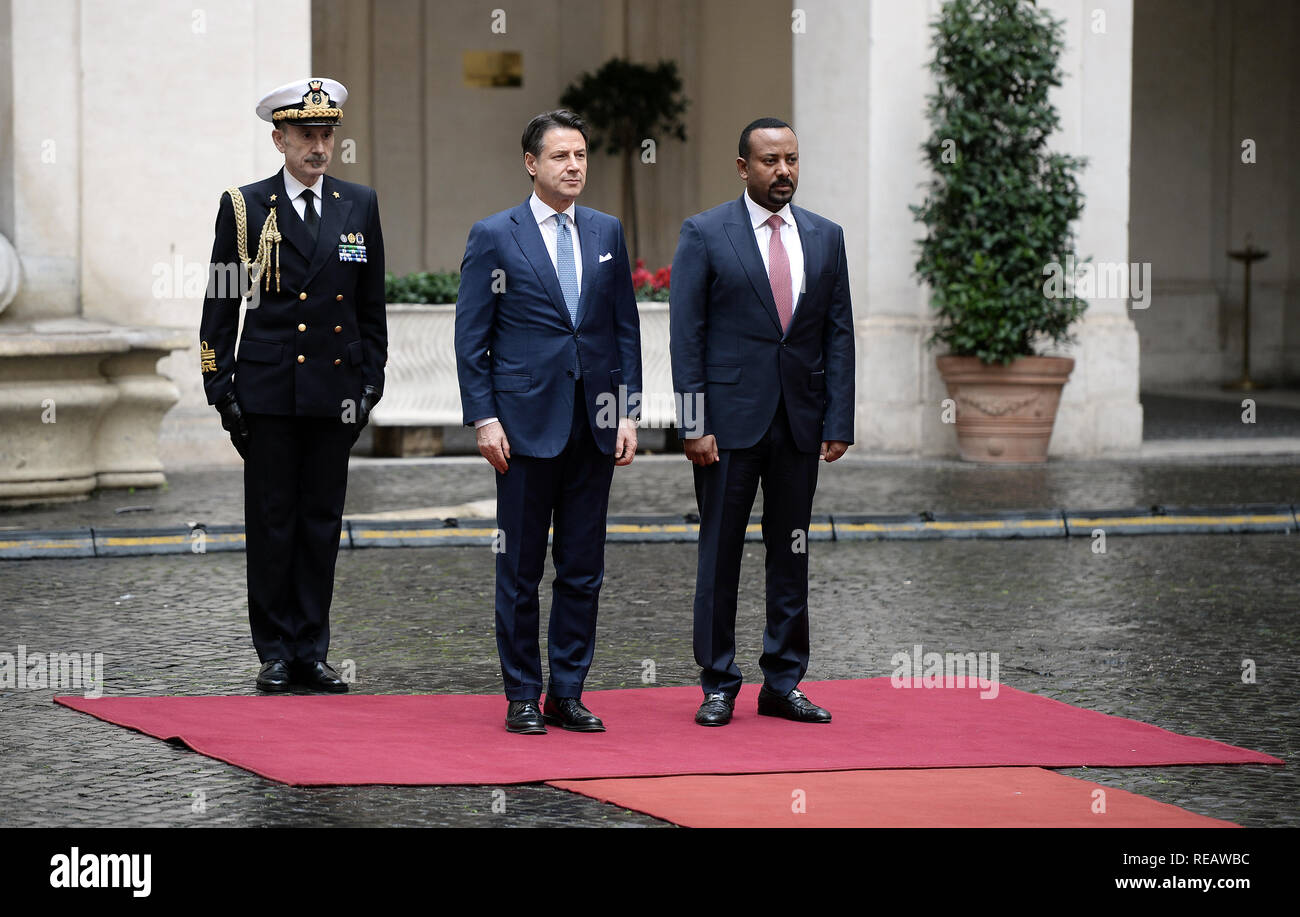 Rome, Italy. 21st January 2019. The Prime Minister Giuseppe Conte ...