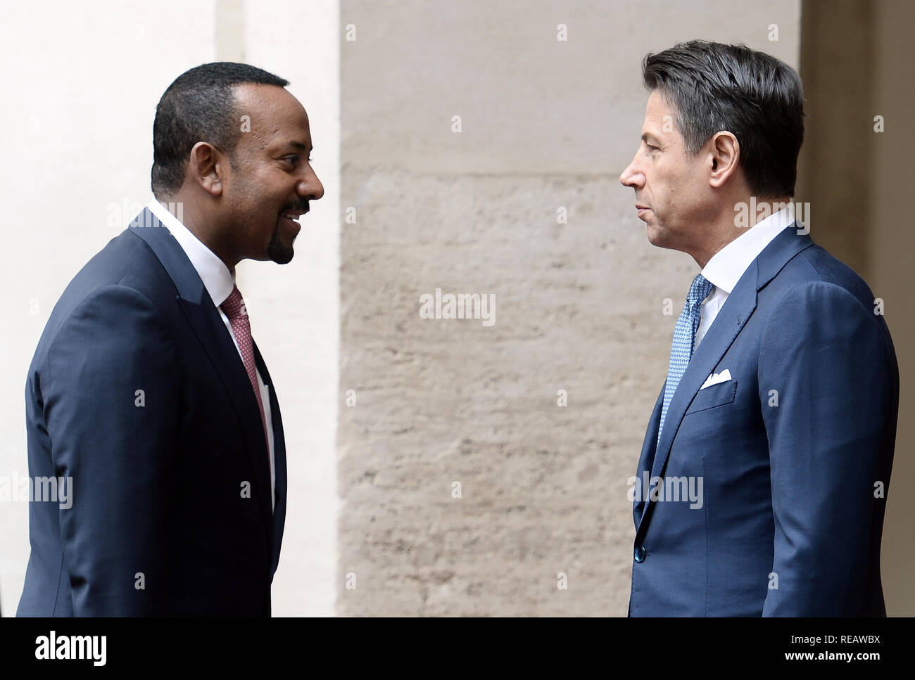 Rome, Italy. 21st January 2019. The Prime Minister Giuseppe Conte ...