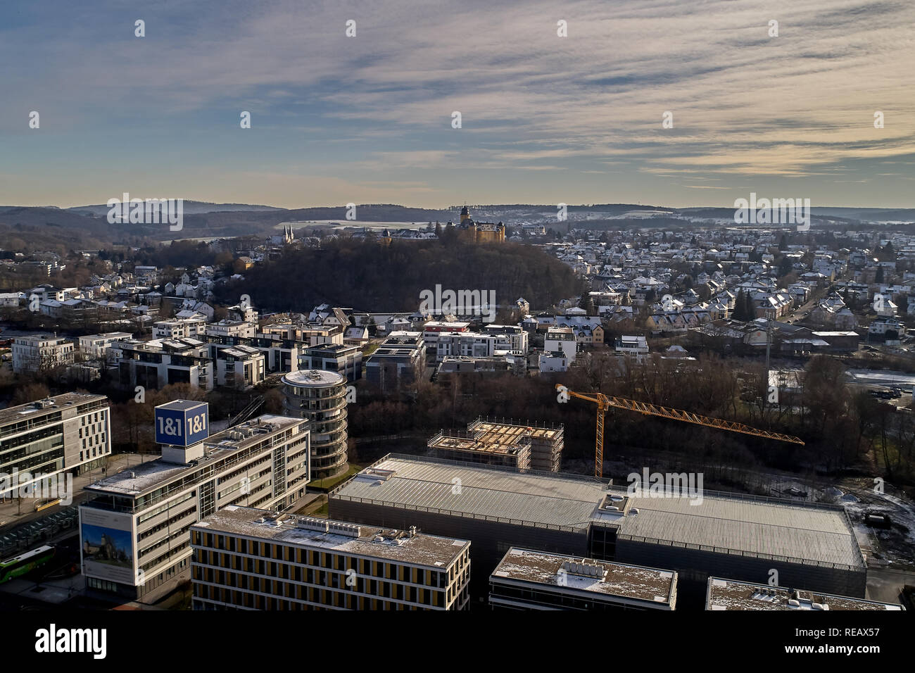 Montabaur, Germany. 19th Jan, 2019. The photo shows a building of the ...