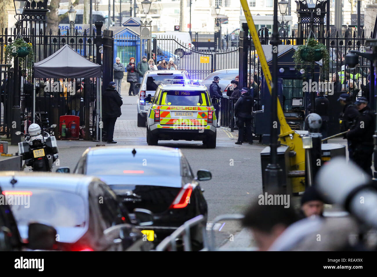 Downing Street. London, UK 21 Jan 2019 - British Prime Minister Theresa ...