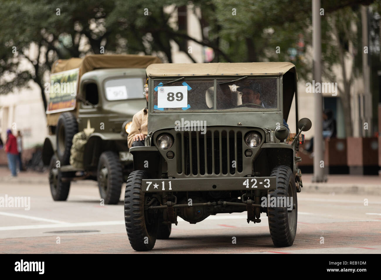 Houston, Texas, USA - November 11, 2018: The American Heroes Parade, A ...