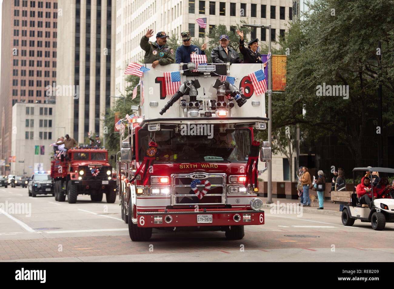 Houston, Texas, USA - November 11, 2018: The American Heroes Parade, A ...
