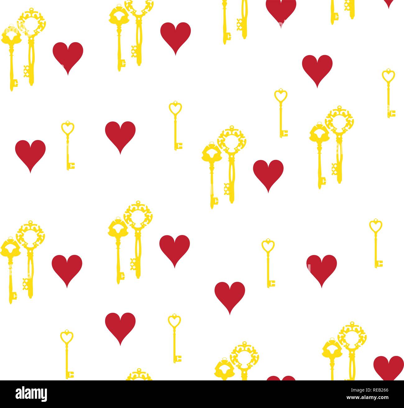 vector illustration of valentine seamless background with hearts and ...