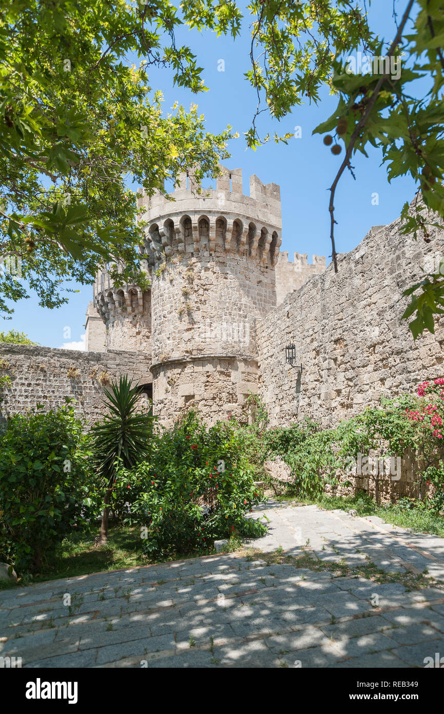 Rhodes, Greece. 05/30/2018. Towers of The Palace of the Grand Master of ...