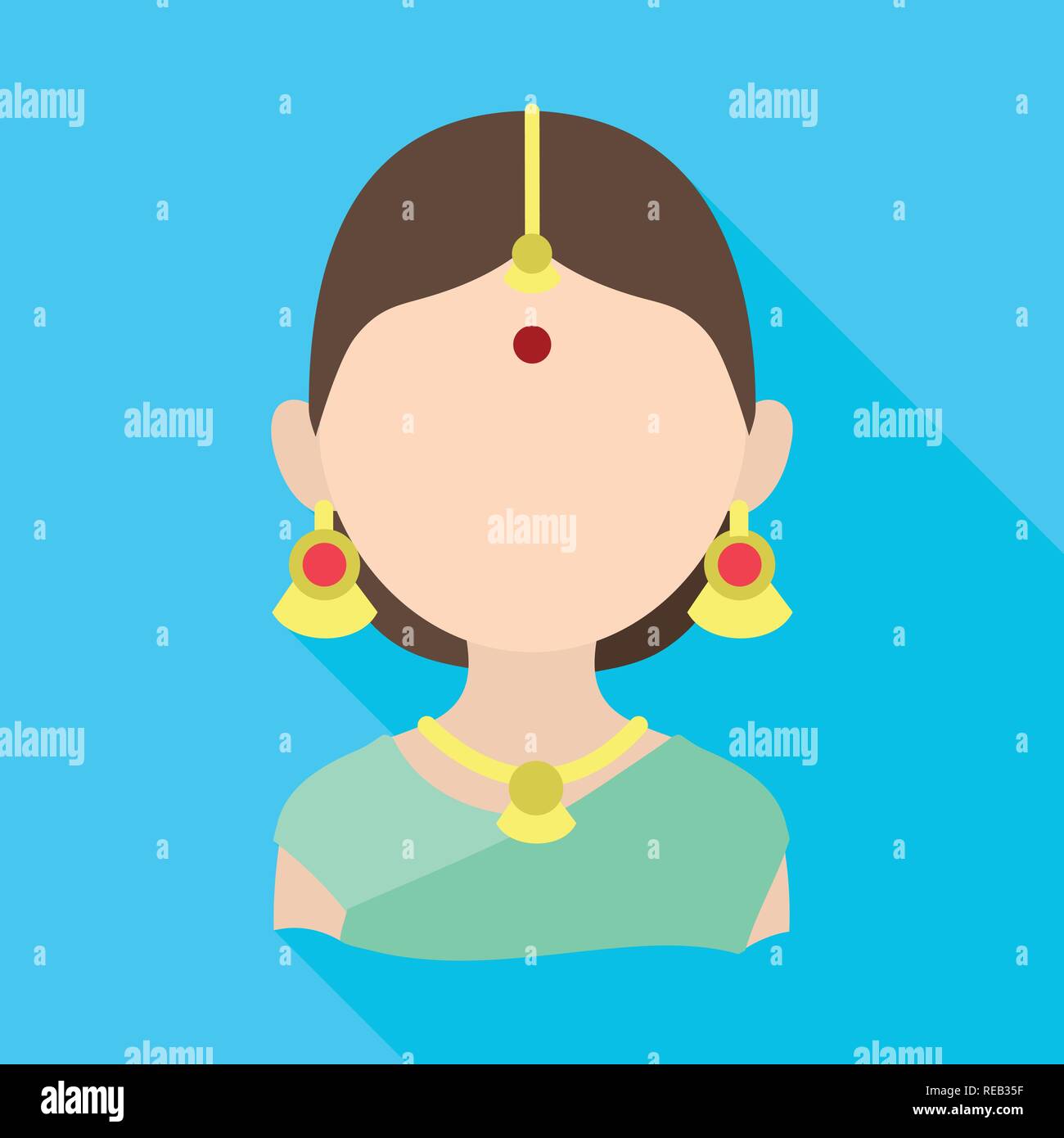 India woman shadow Stock Vector Images - Alamy