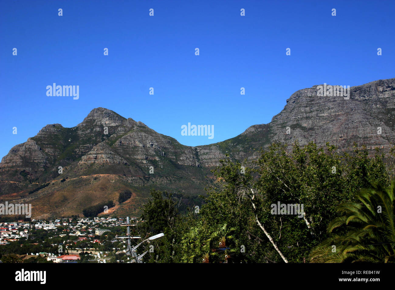 Table Mountain up close Stock Photo - Alamy