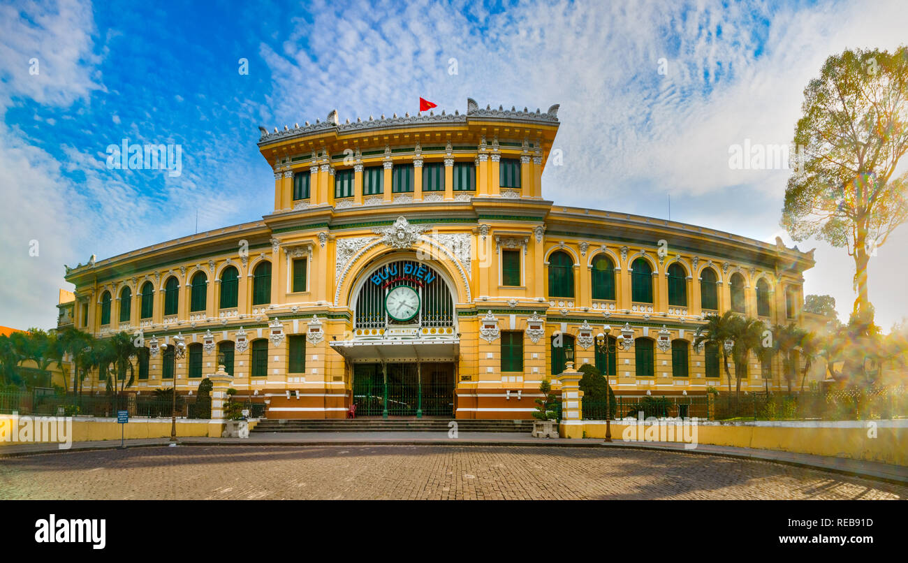 Saigon Central Post Office in the downtown Ho Chi Minh City, Vietnam ...