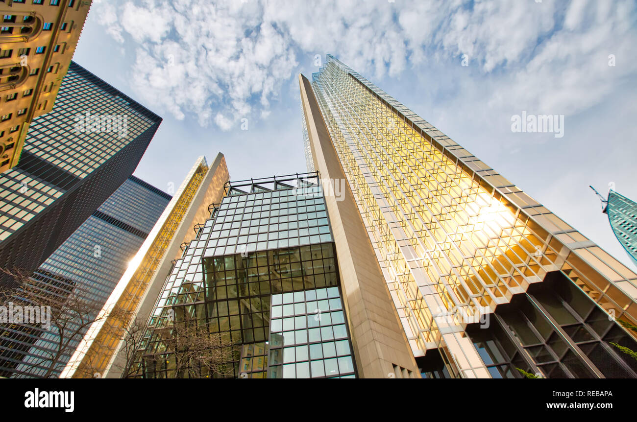 Toronto, Canada-20 June, 2018: Covered in gold-bronze glass, Royal Bank ...