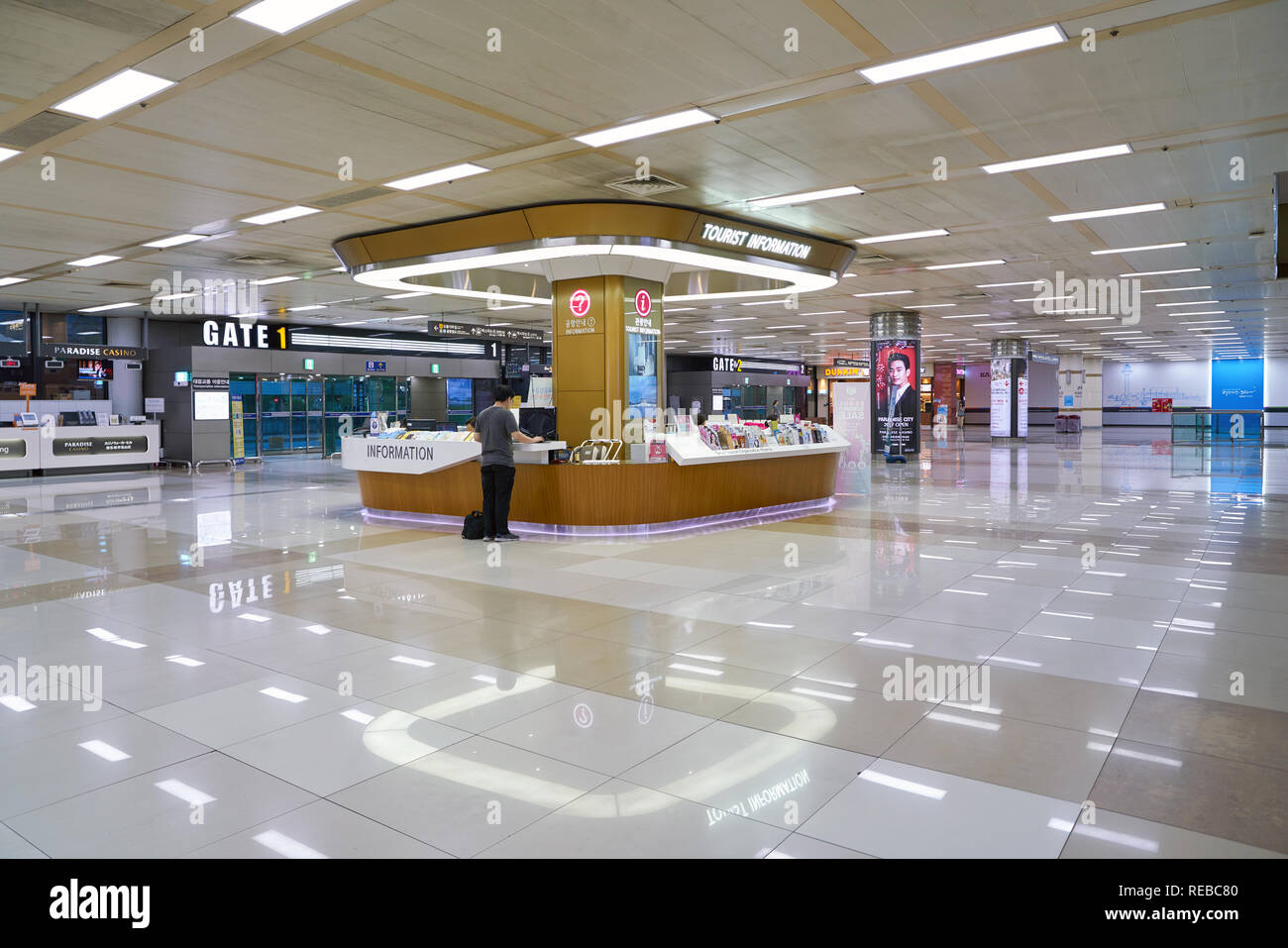 SEOUL, SOUTH KOREA - CIRCA MAY, 2017: inside Gimpo Airport ...