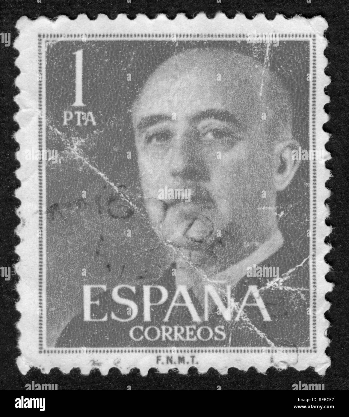 Spain postage stamp Black and White Stock Photos & Images - Alamy