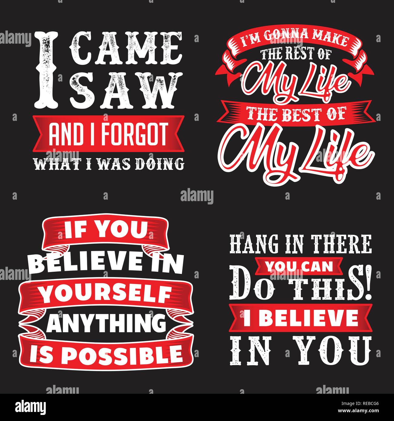 Funny Quote and Saying Set Stock Vector Image & Art - Alamy