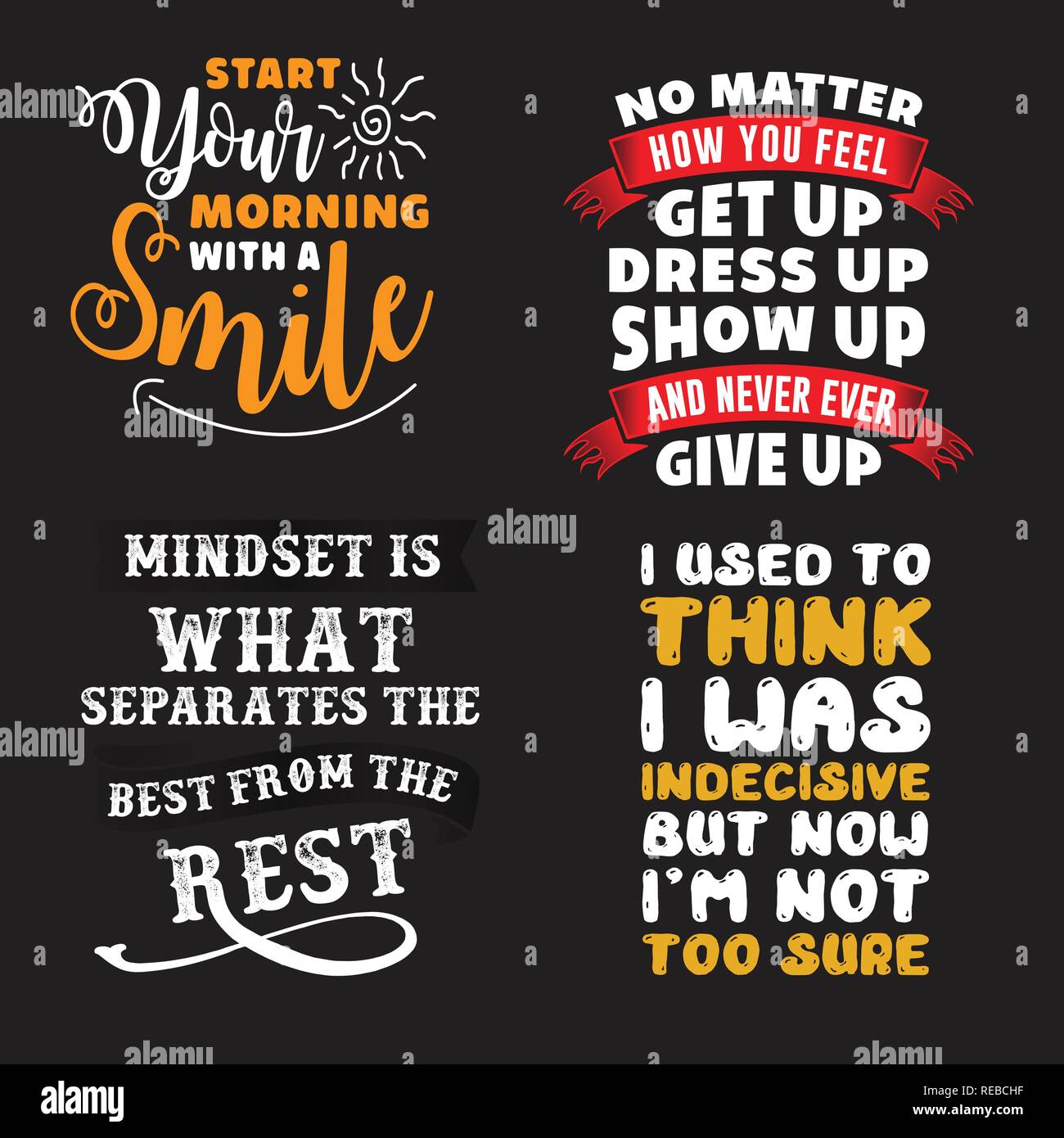 Success Motivational Inspirational Quotes Set Stock Vector Images - Alamy