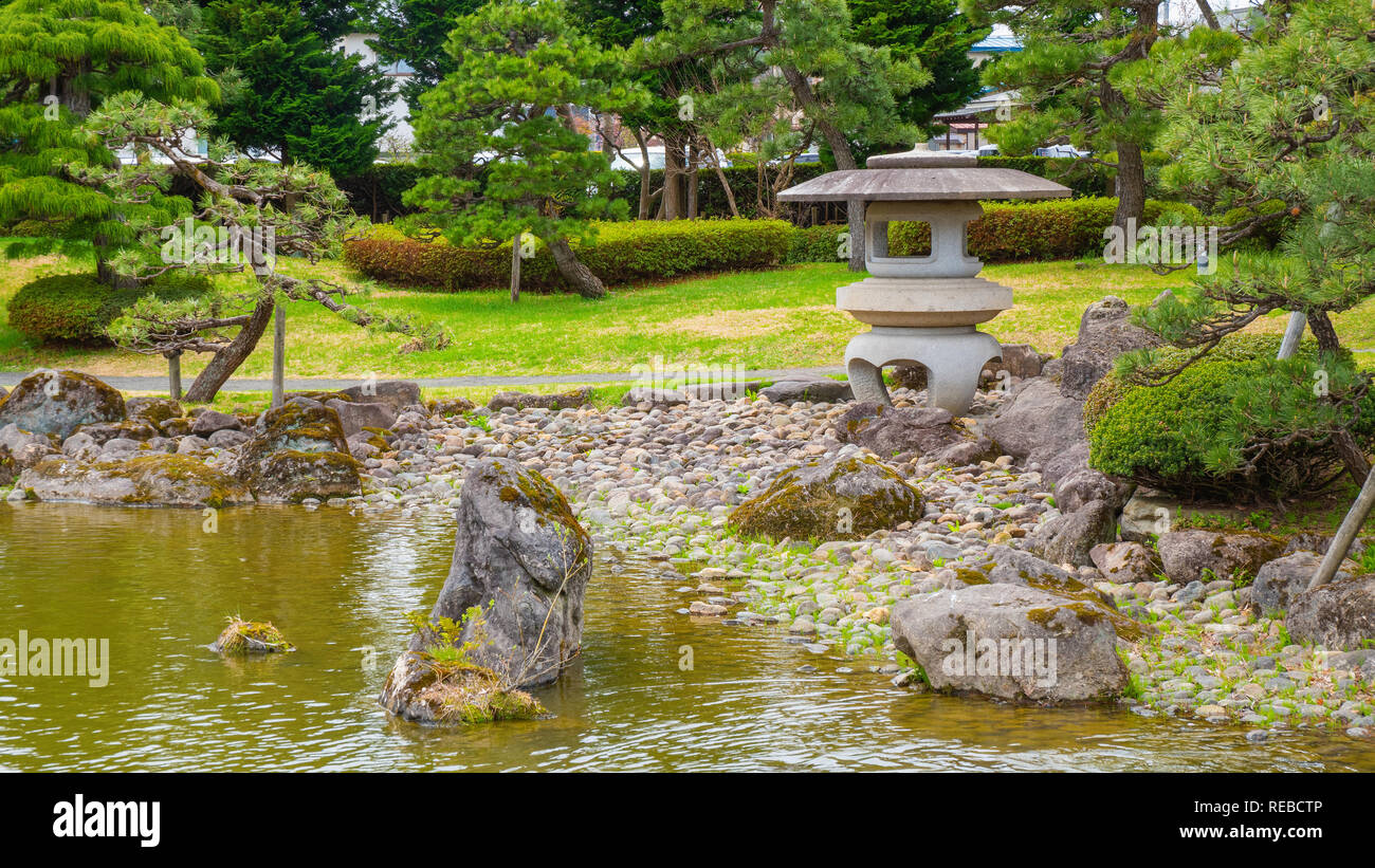 Hirosaki, Japan - April 23 2018: The Fujita Memorial Japanese Garden ...