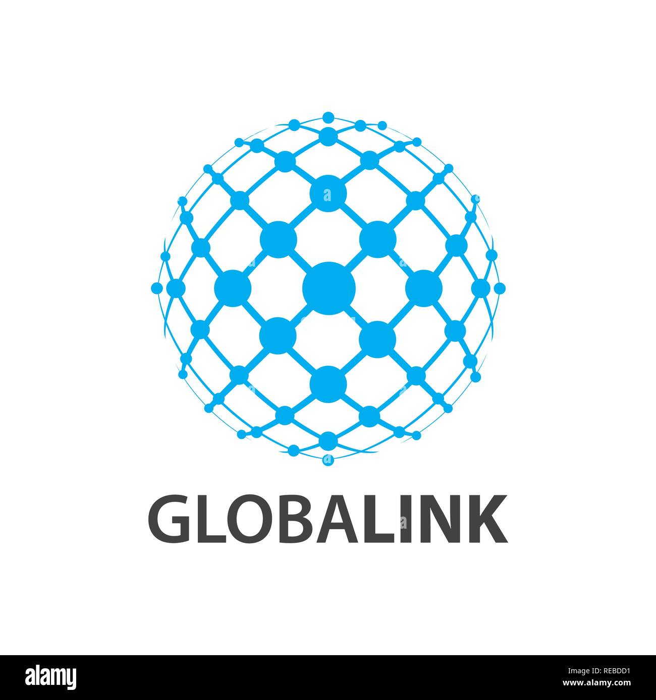Global link. Globe world line logo concept design. Symbol graphic ...
