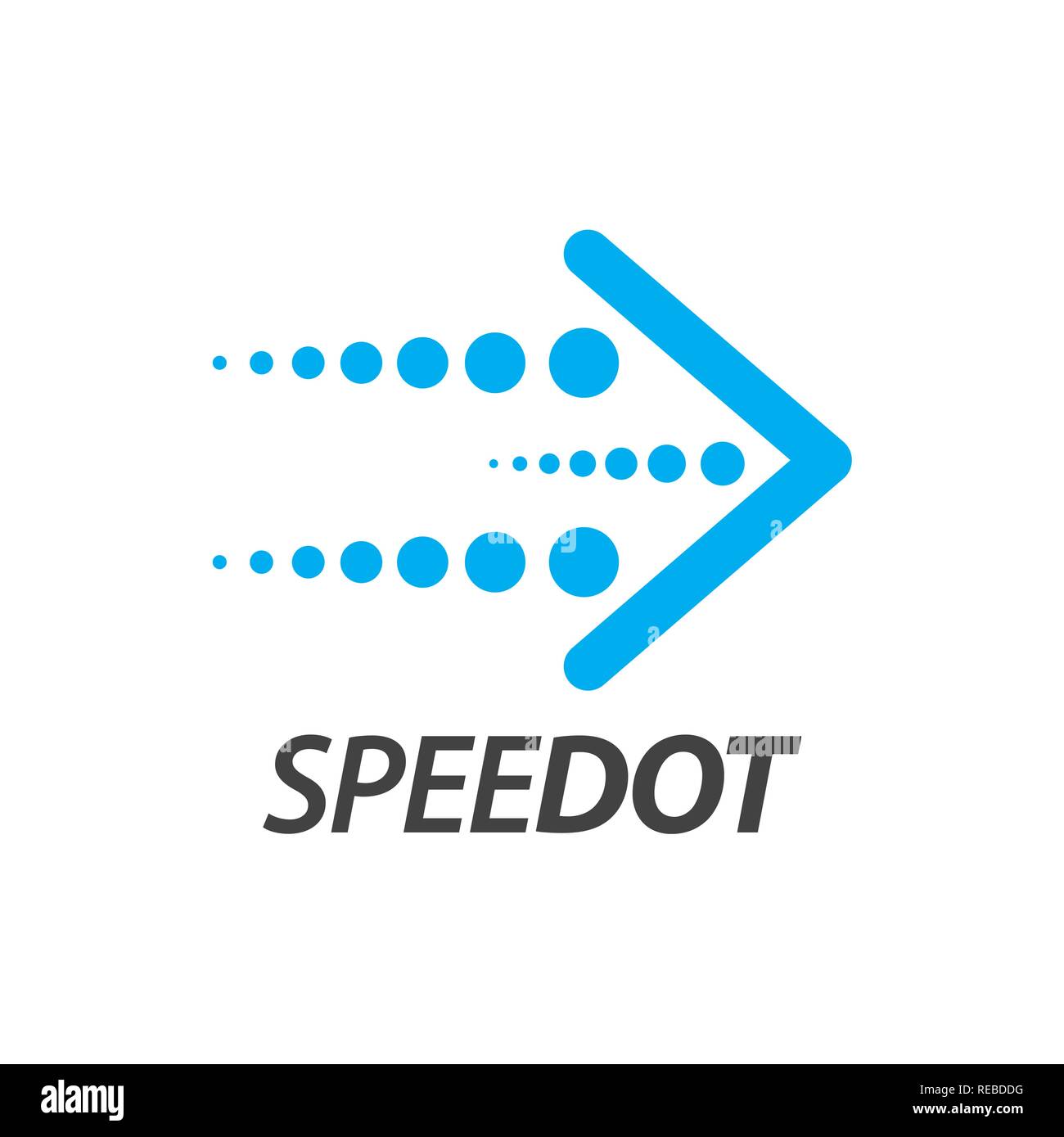 Speed dot arrow logo concept design. Symbol graphic template element ...