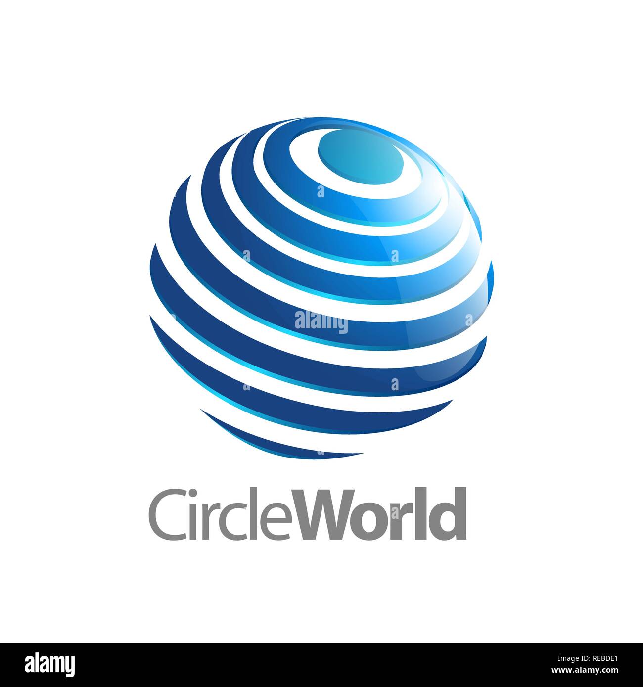 Circle world logo concept design. Symbol graphic template element ...