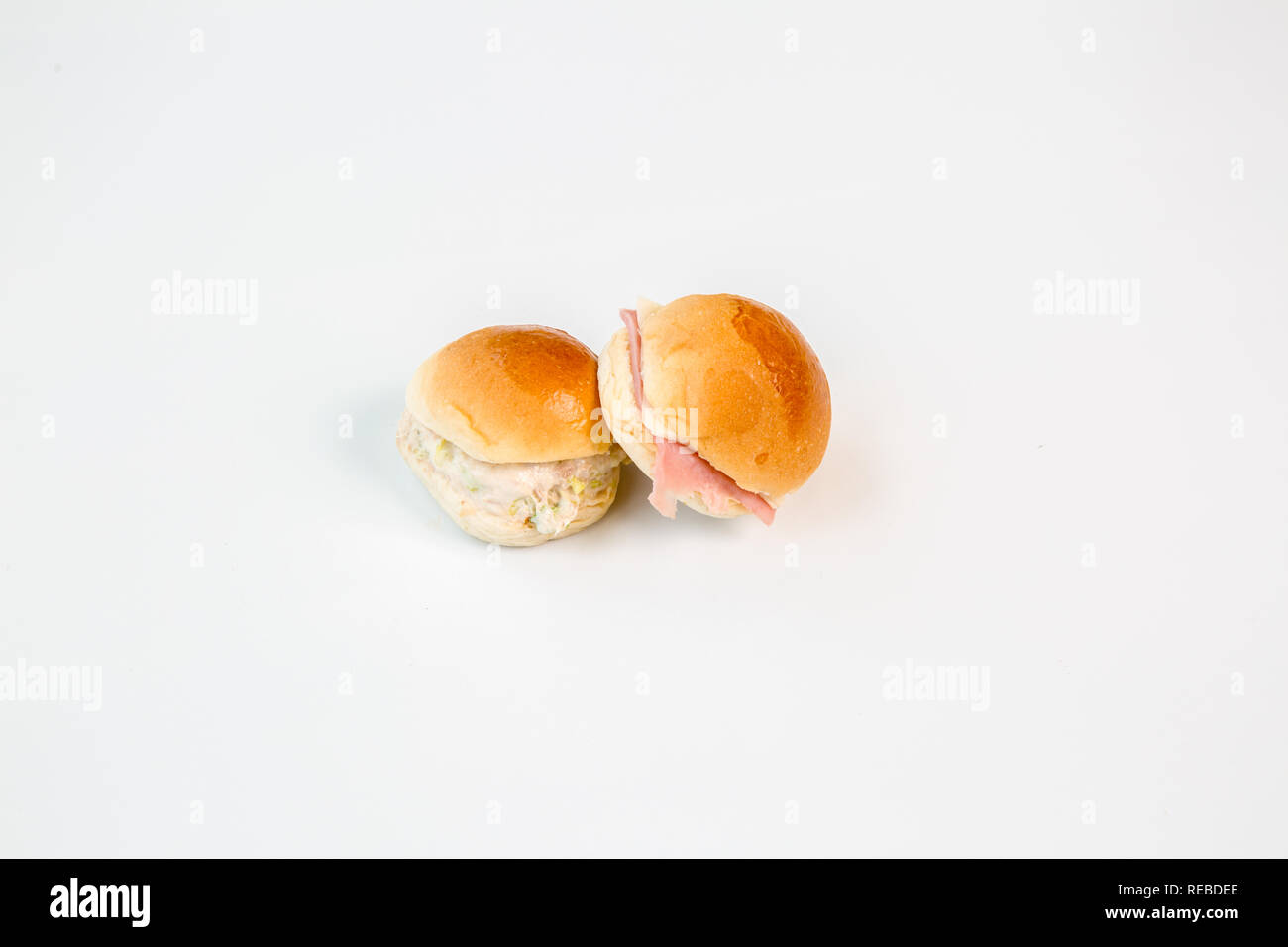 small burger with white background Stock Photo - Alamy