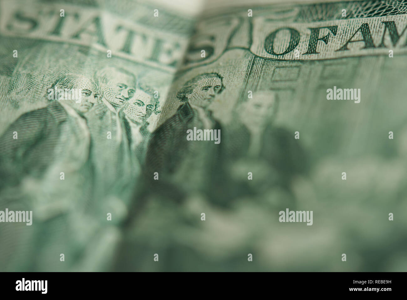 Independence day on dollar bill banknote close up view Stock Photo - Alamy