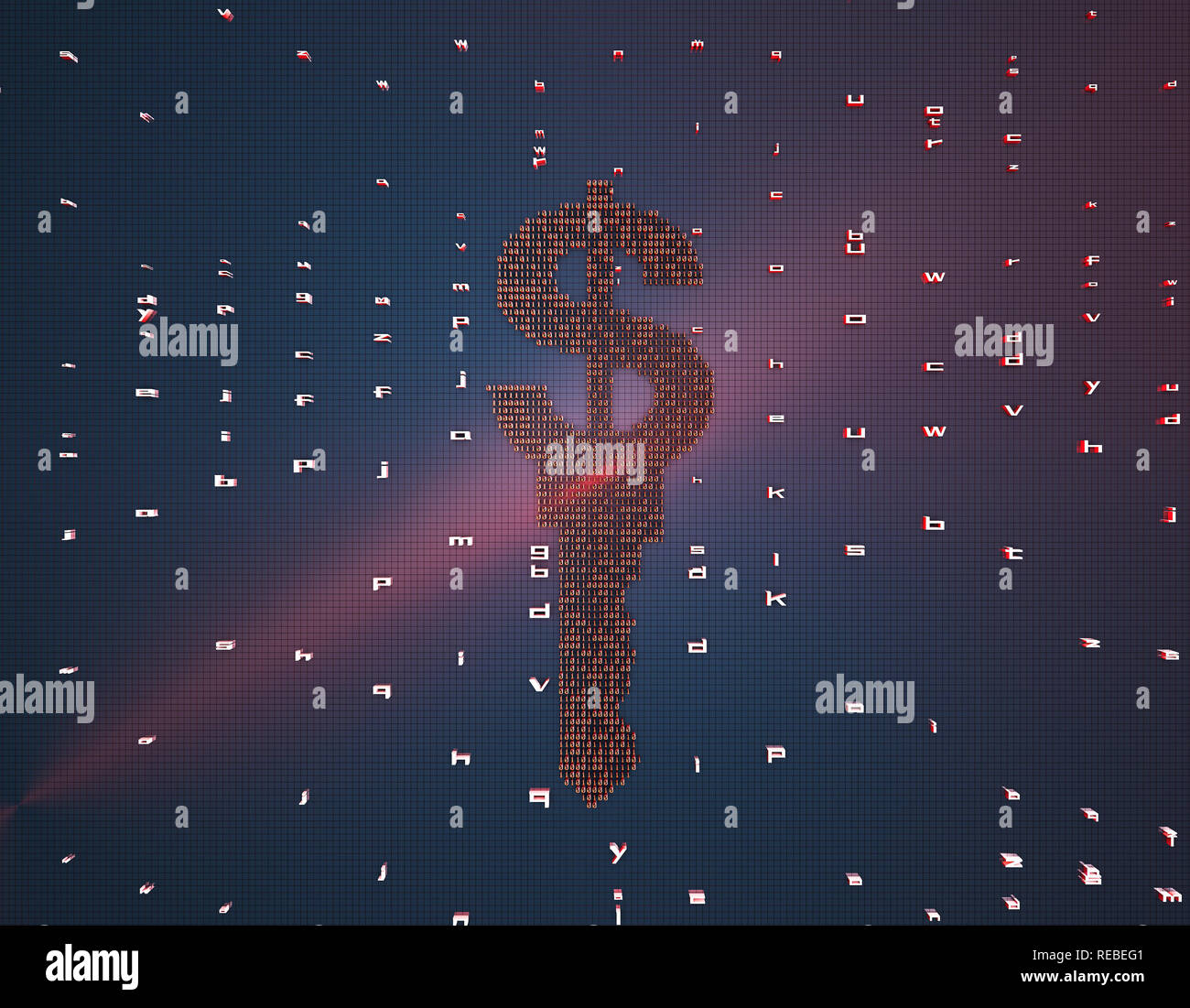 Network finance technology, the currency symbol and key composed of ...