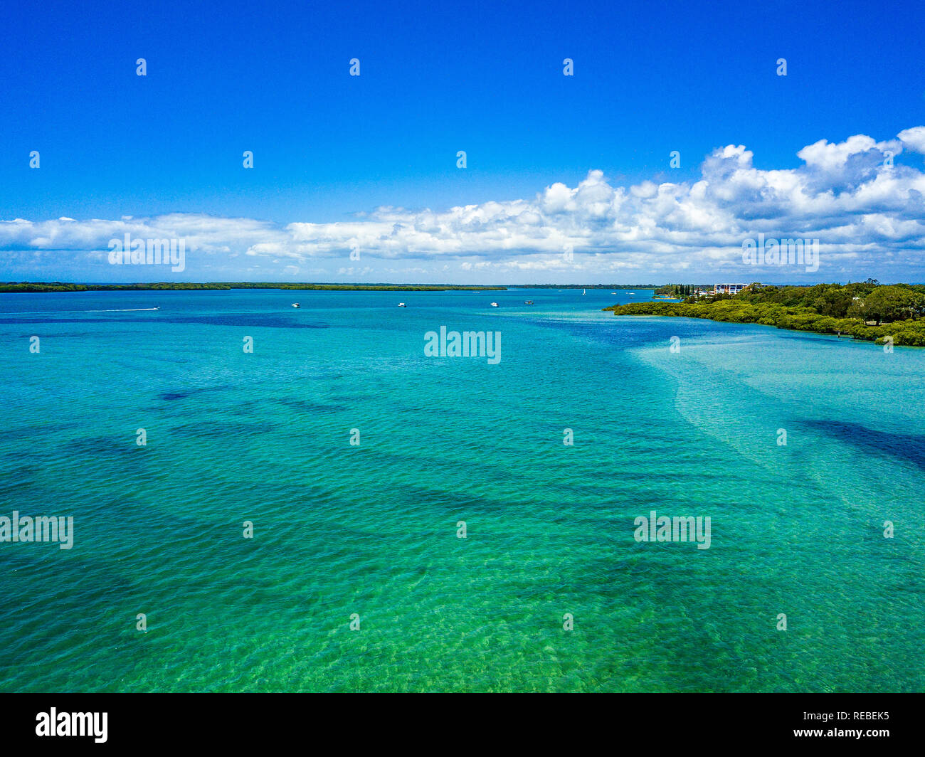 Pumicestone passage, queensland aerial hi-res stock photography and ...