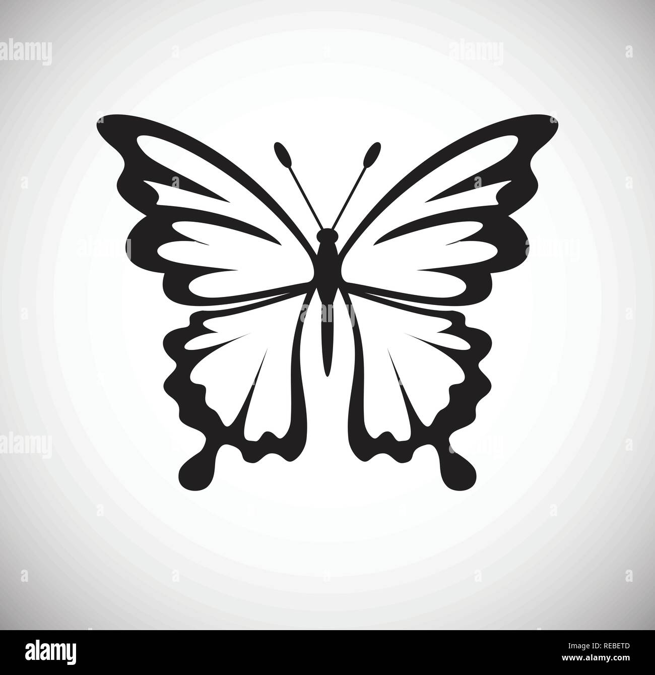 Butterfly icon on white background for graphic and web design, Modern ...