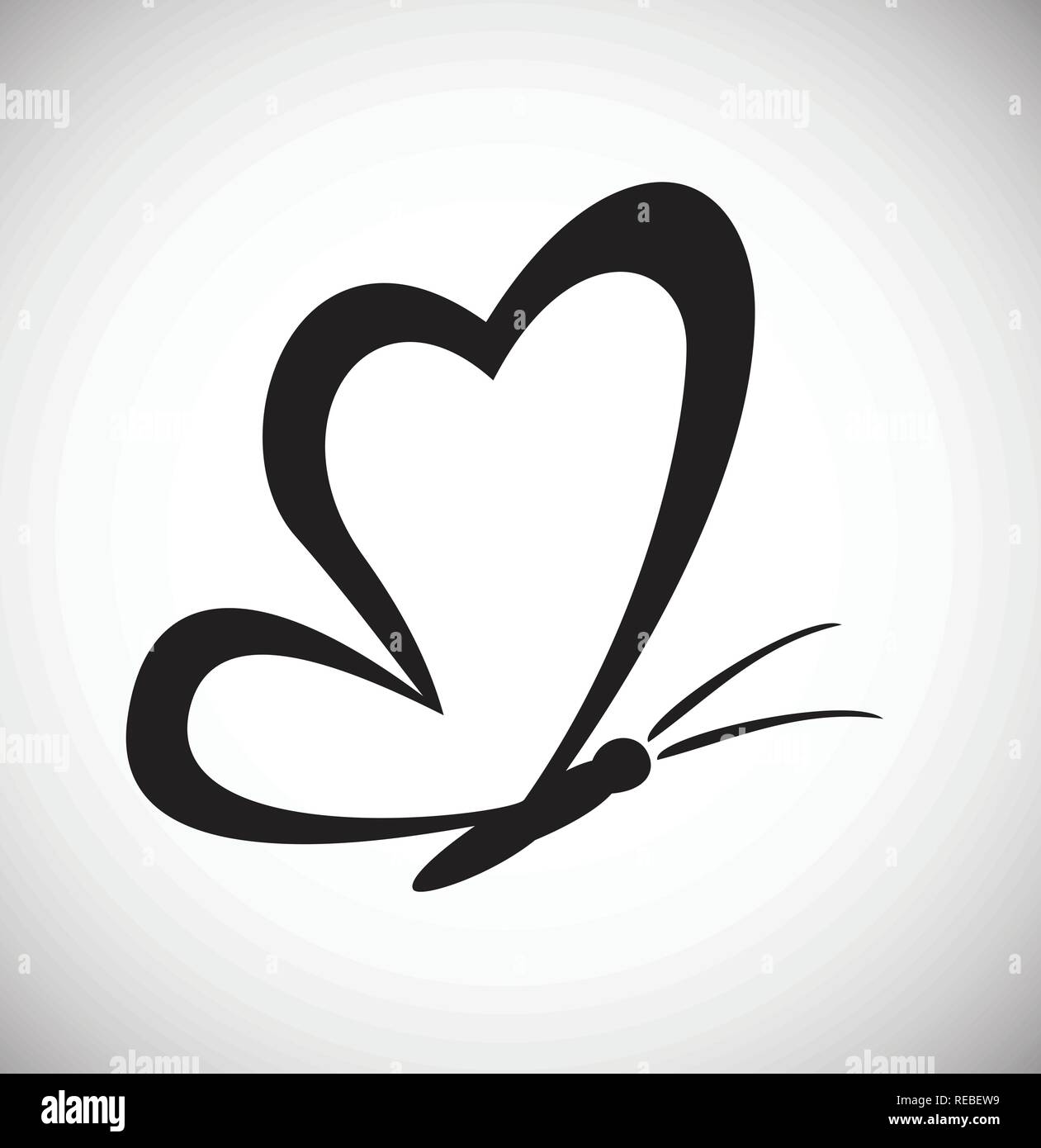 Butterfly icon on white background for graphic and web design, Modern ...