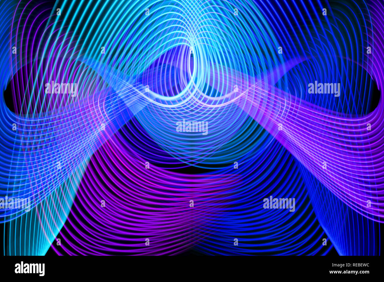 Abstract background with horizontal and vertical disruptions of blue ...