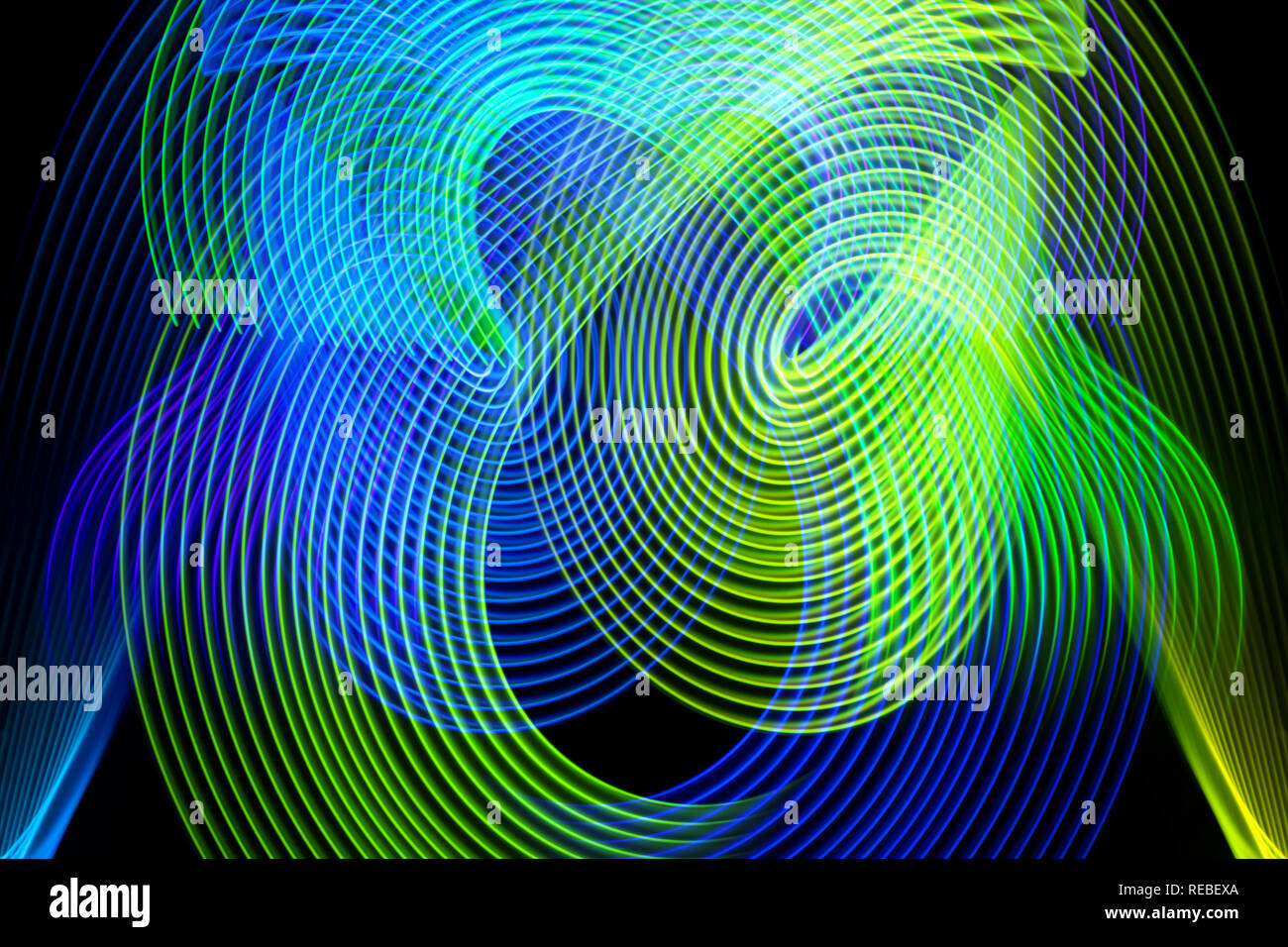 Abstract background with horizontal and vertical disruptions of blue ...