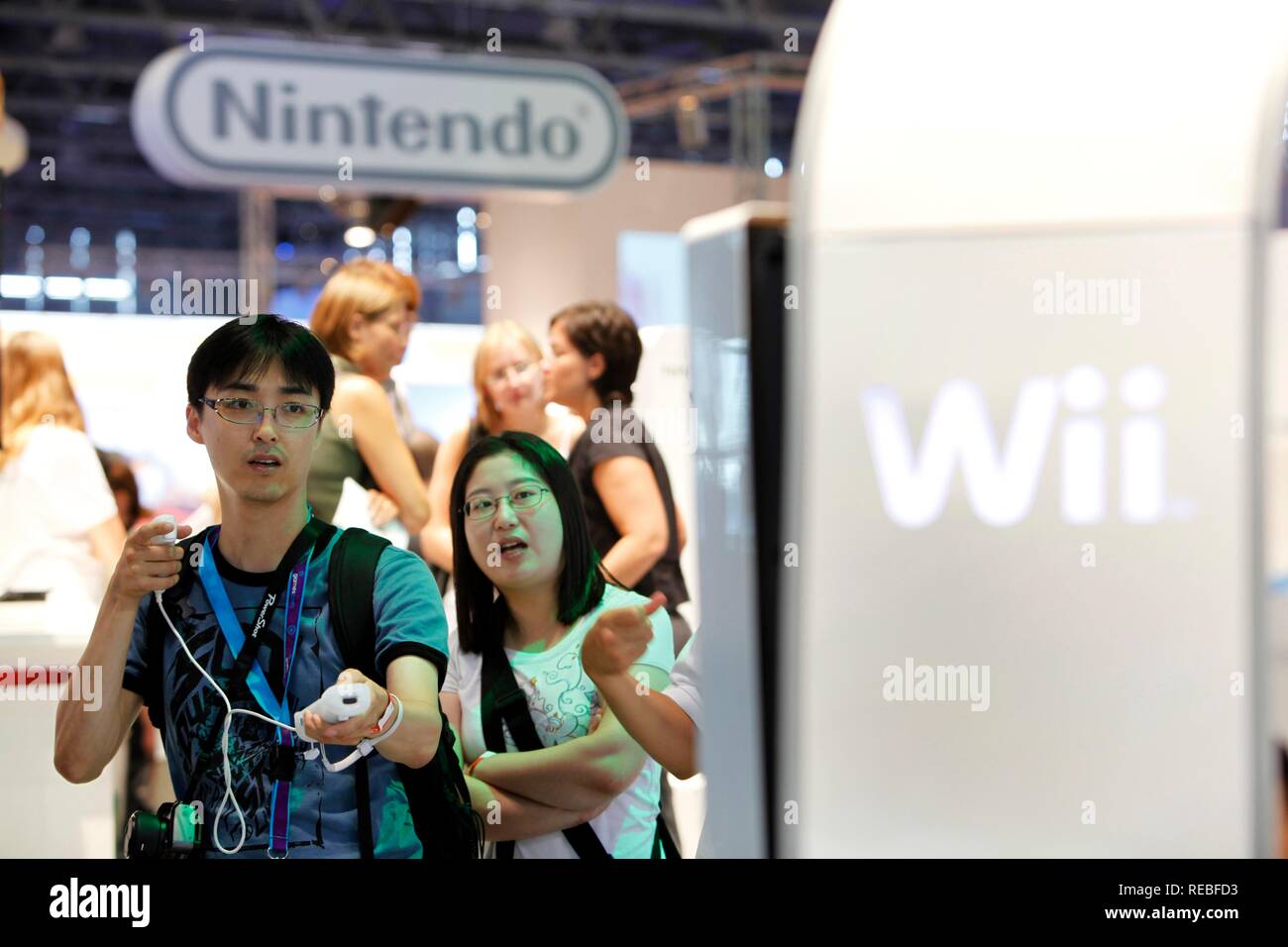 Nintendo Wii booth at the Entertainment Area of the Gamescom, the world ...