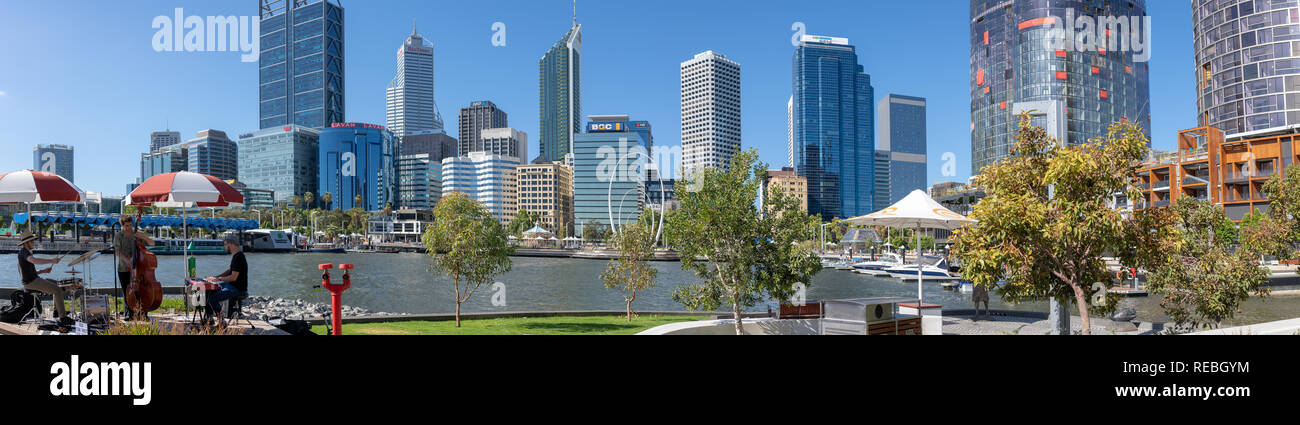 Elizabeth Quay, Perth, Western Australia, AUS - January 13, 2019 . The ...