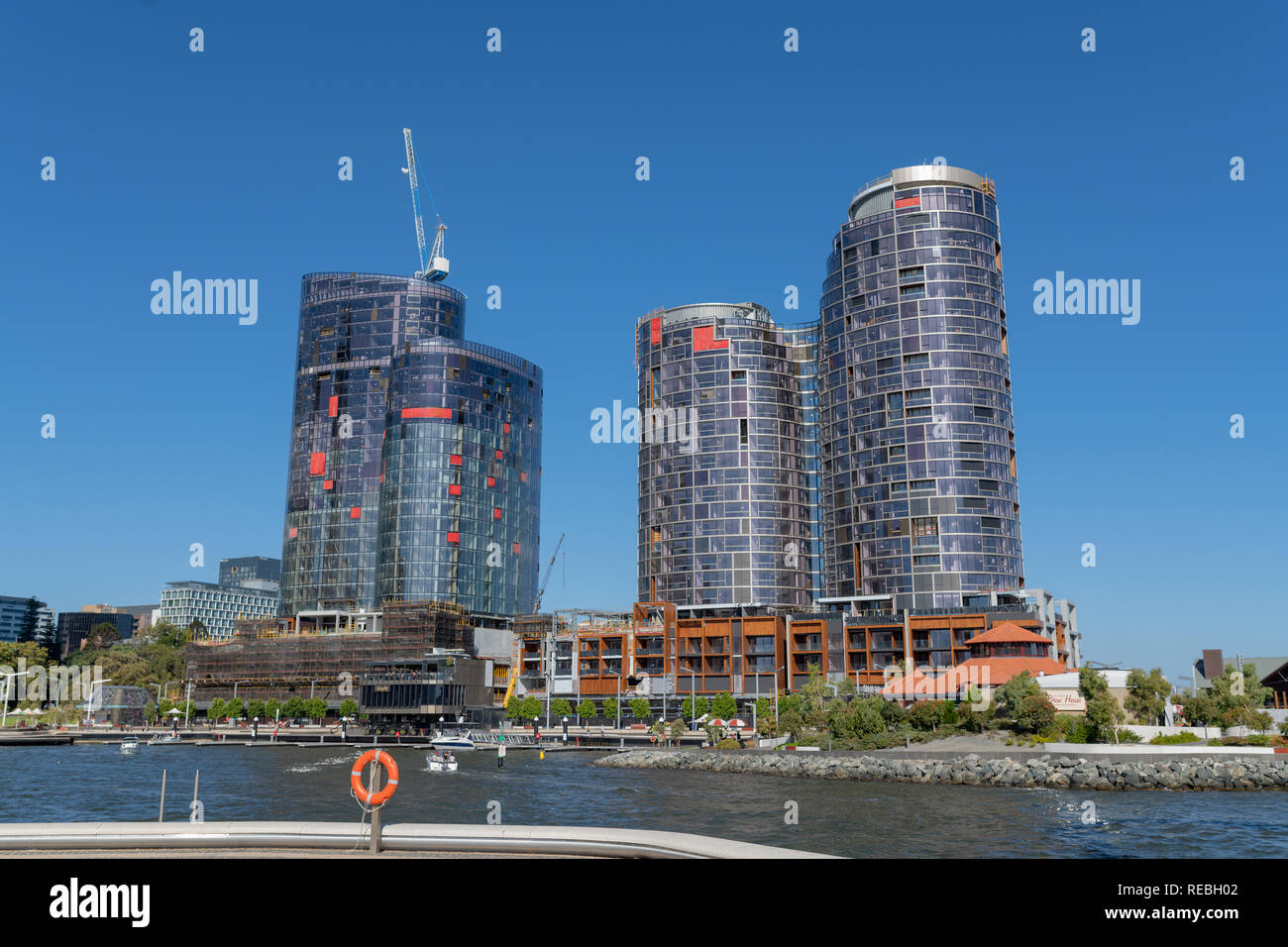 Elizabeth Quay, Perth, Western Australia, AUS - January 13, 2019 . The ...