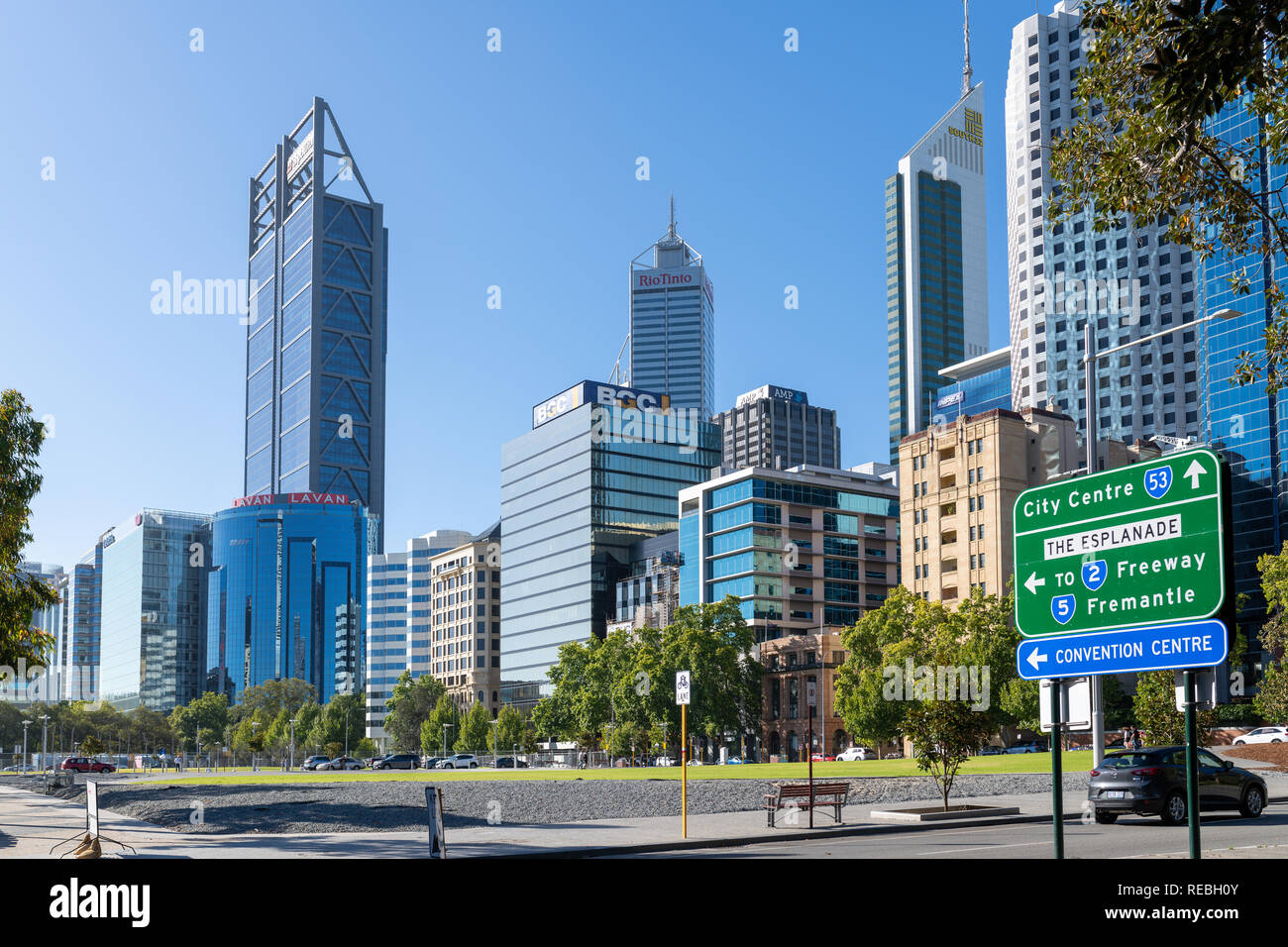 Elizabeth Quay, Perth, Western Australia, AUS - January 13, 2019 . The ...