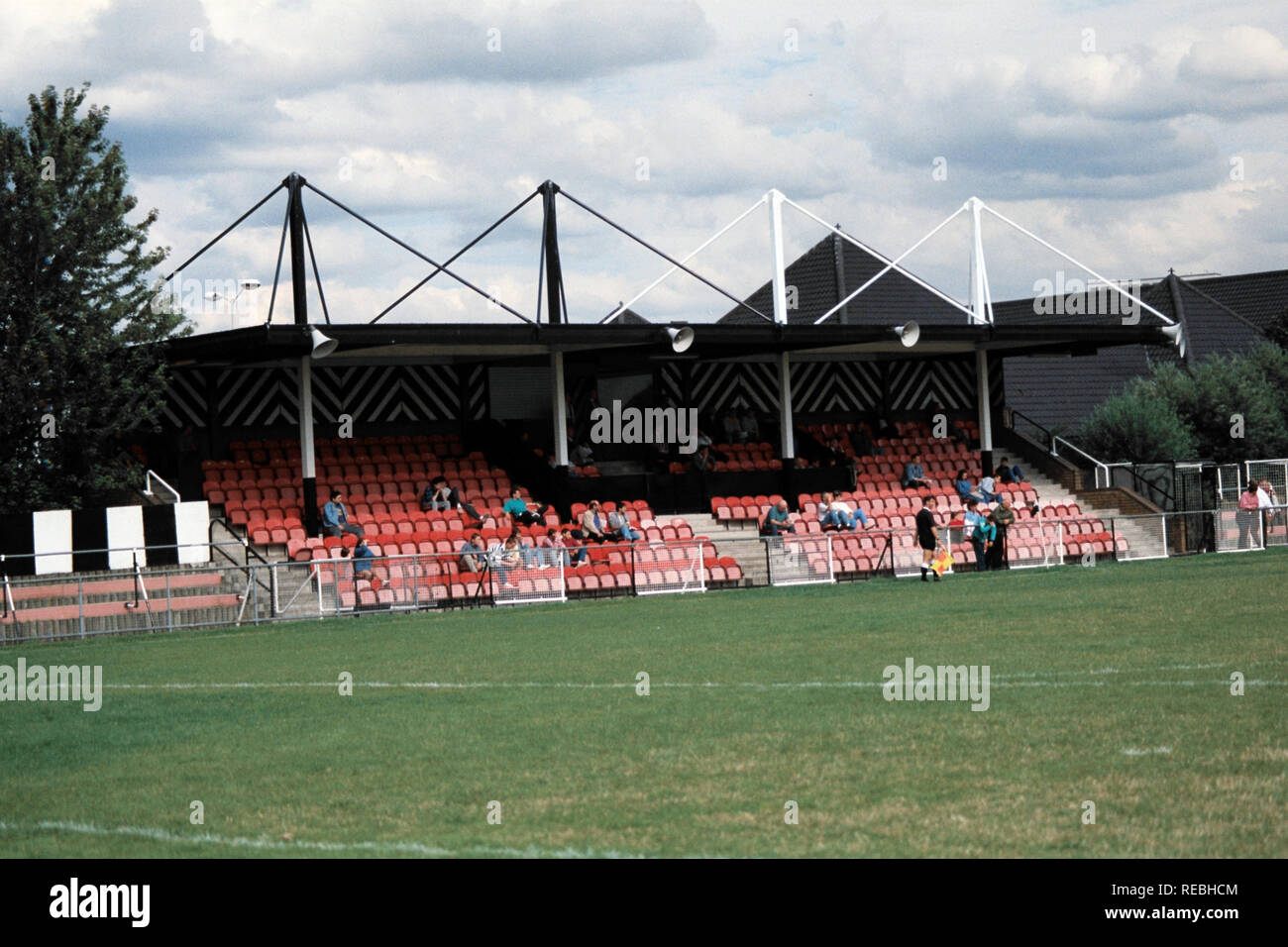 The main stand at Fisher '93 FC Football Ground, Surrey Docks Stadium ...