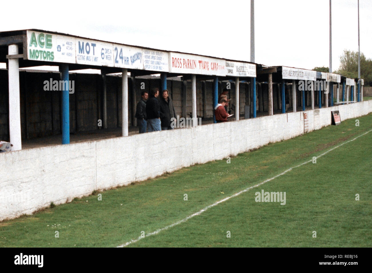 Covered terrace at Frickley Athletic FC Football Ground, Westfield Lane ...