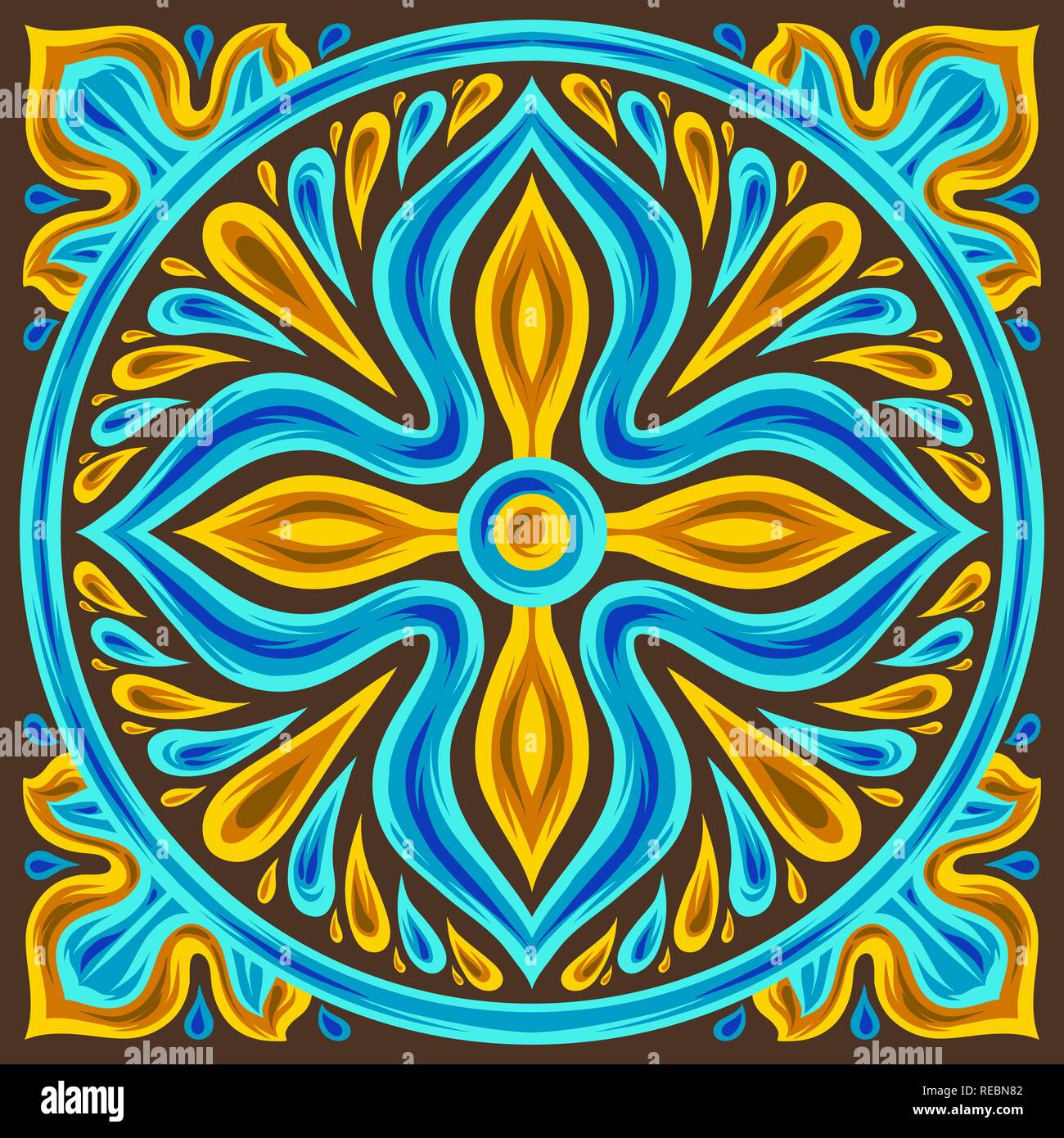 Moroccan ceramic tile pattern Stock Vector Image & Art - Alamy