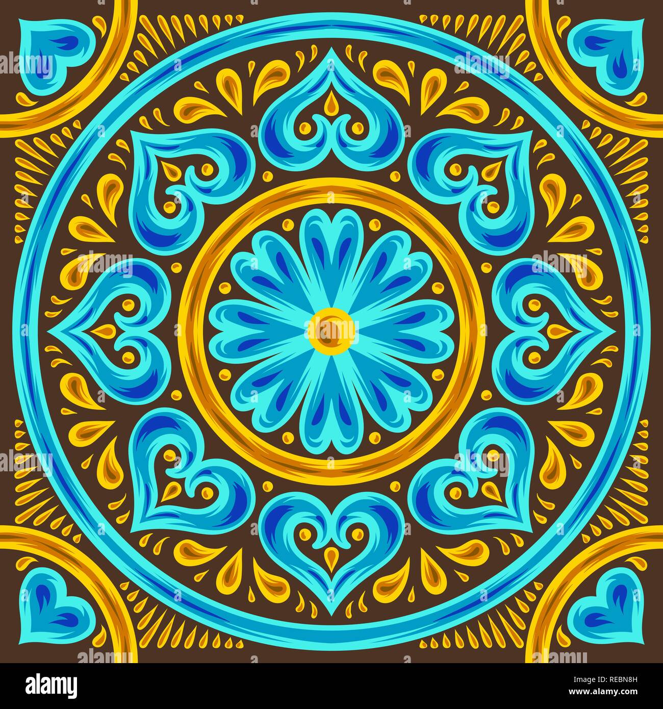 Moroccan ceramic tile pattern Stock Vector Image & Art - Alamy