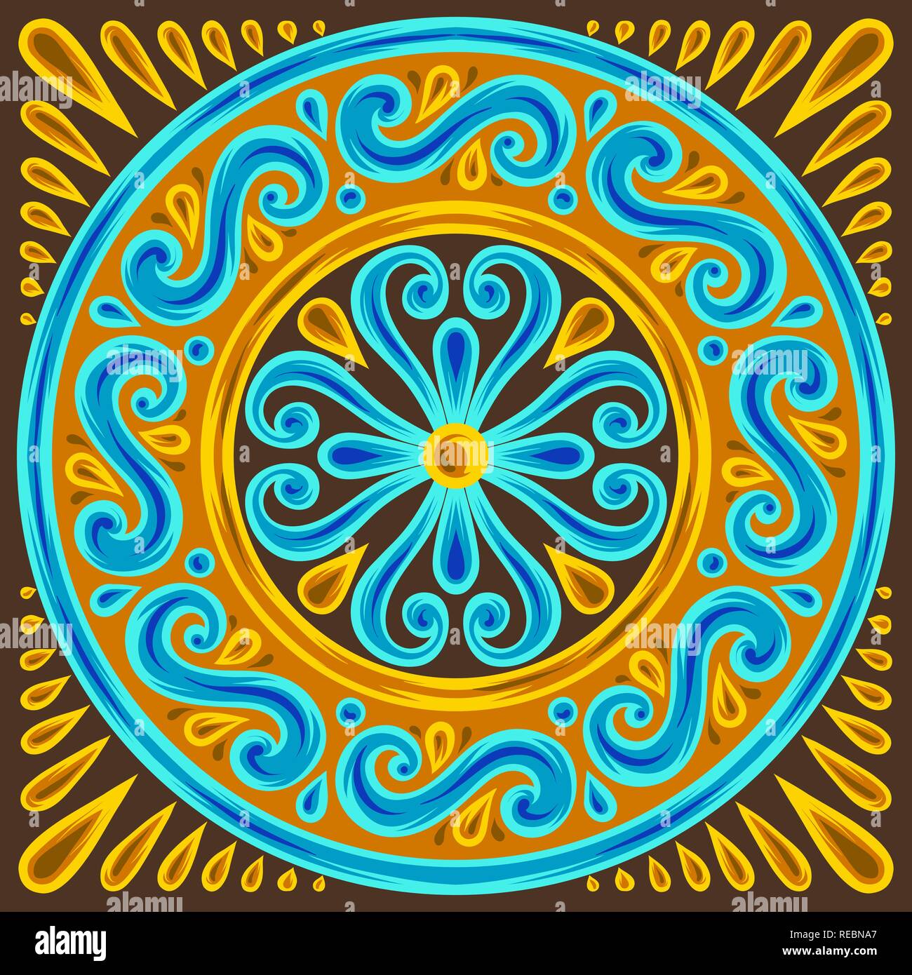 Moroccan ceramic tile pattern Stock Vector Image & Art - Alamy