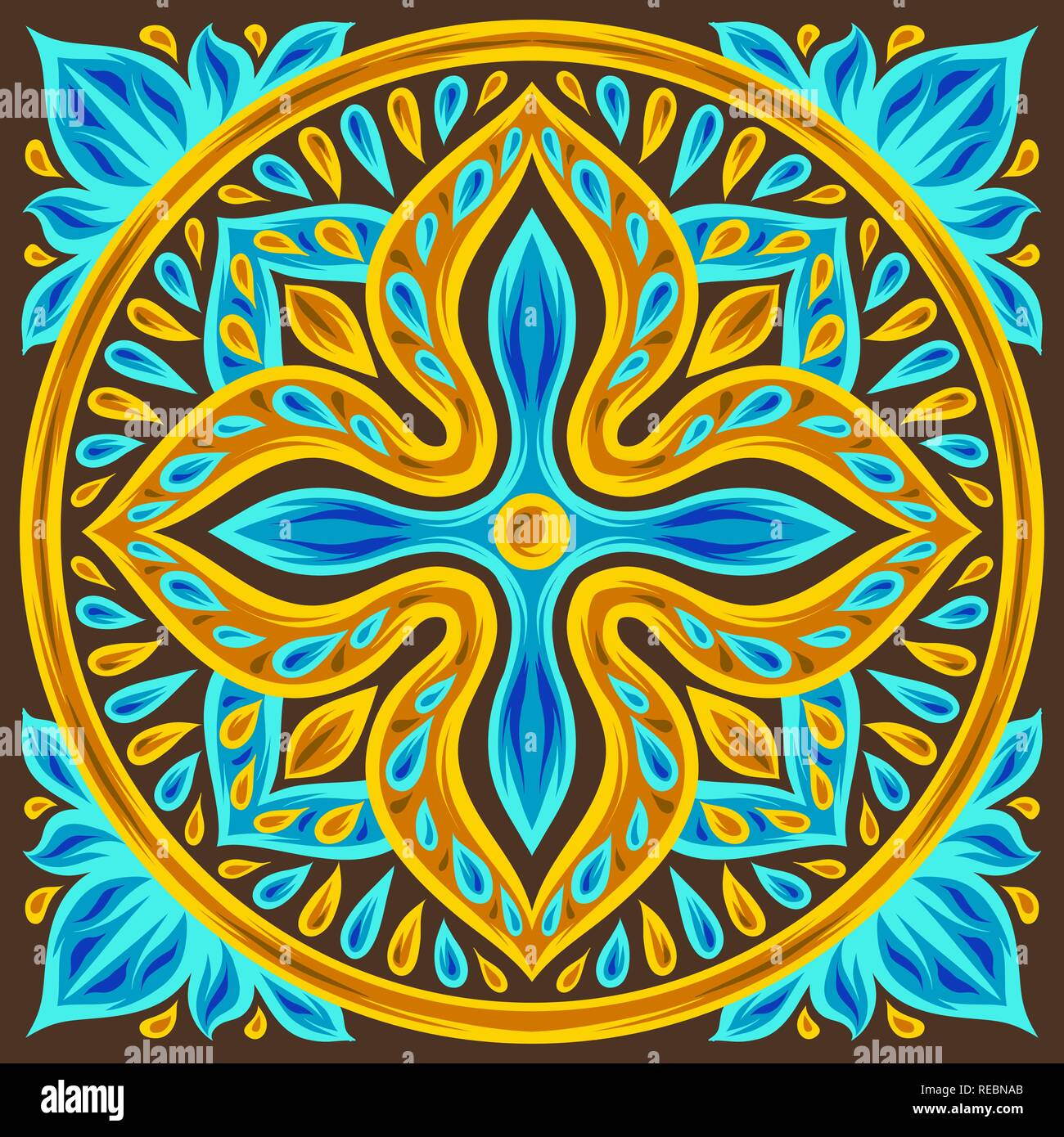 Moroccan ceramic tile pattern Stock Vector Image & Art - Alamy