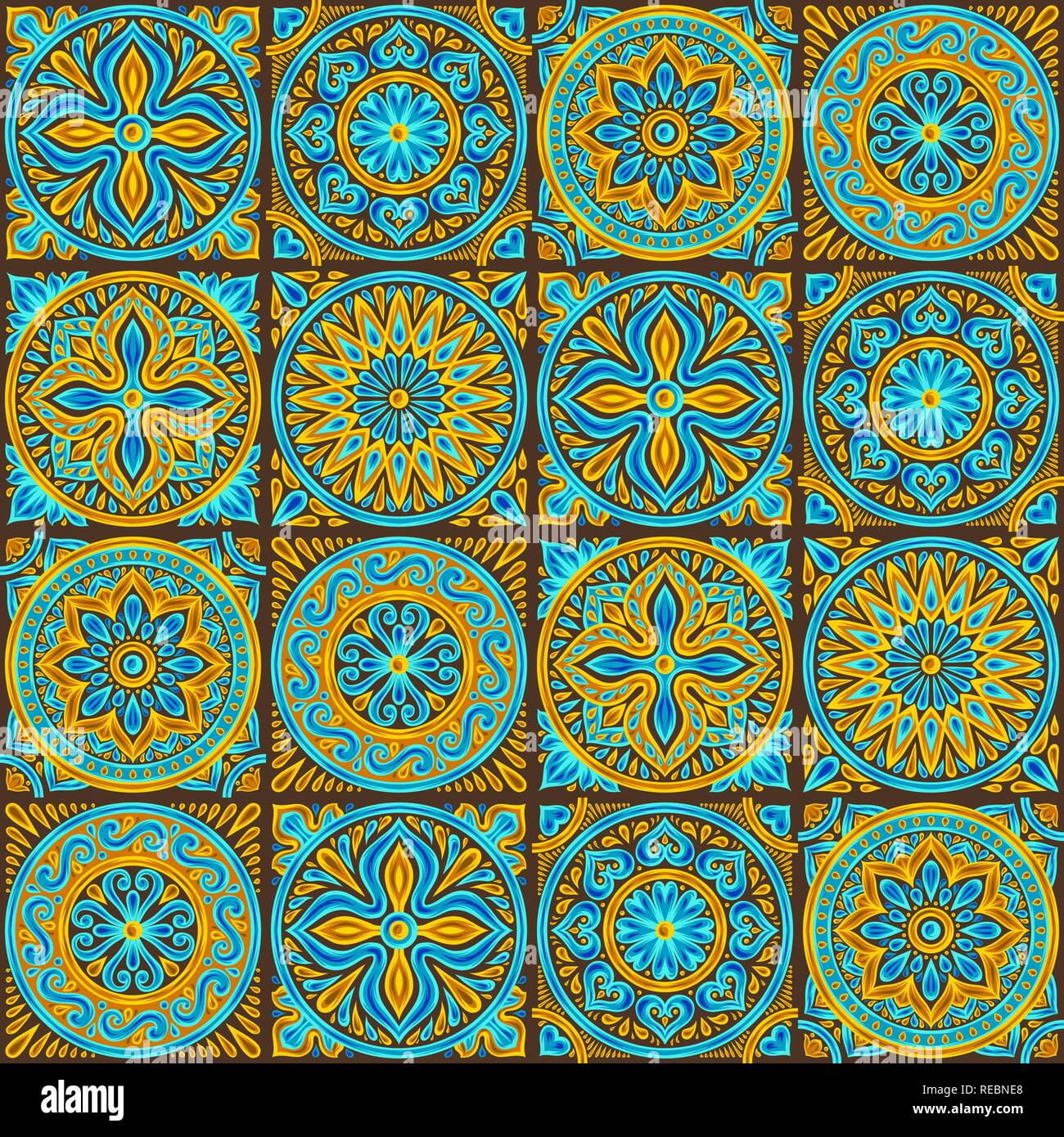 Moroccan ceramic tile pattern Stock Vector Image & Art - Alamy