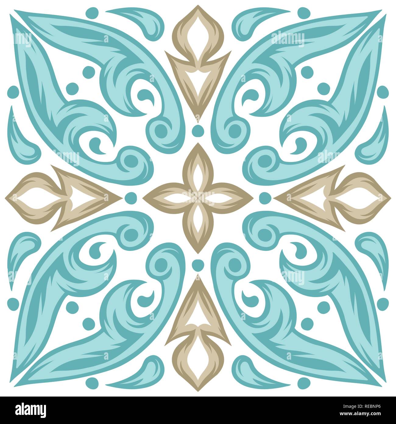Portuguese azulejo ceramic tile pattern Stock Vector Image & Art - Alamy