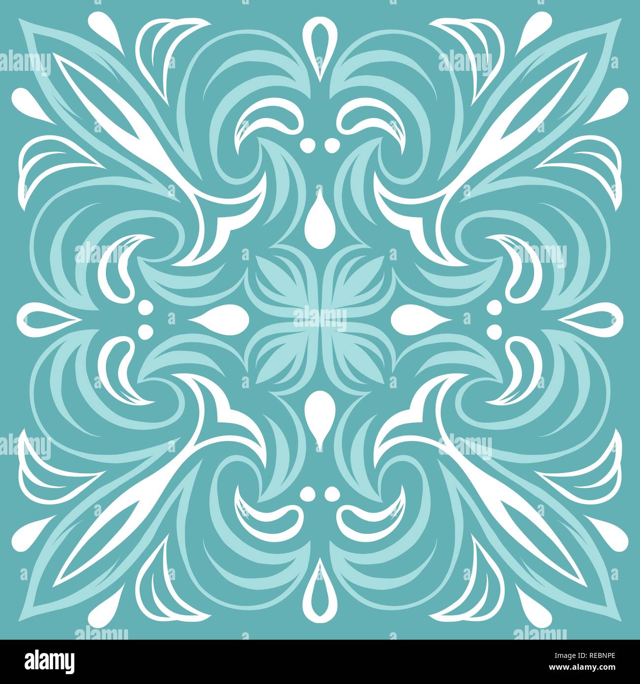 Portuguese azulejo ceramic tile pattern Stock Vector Image & Art - Alamy