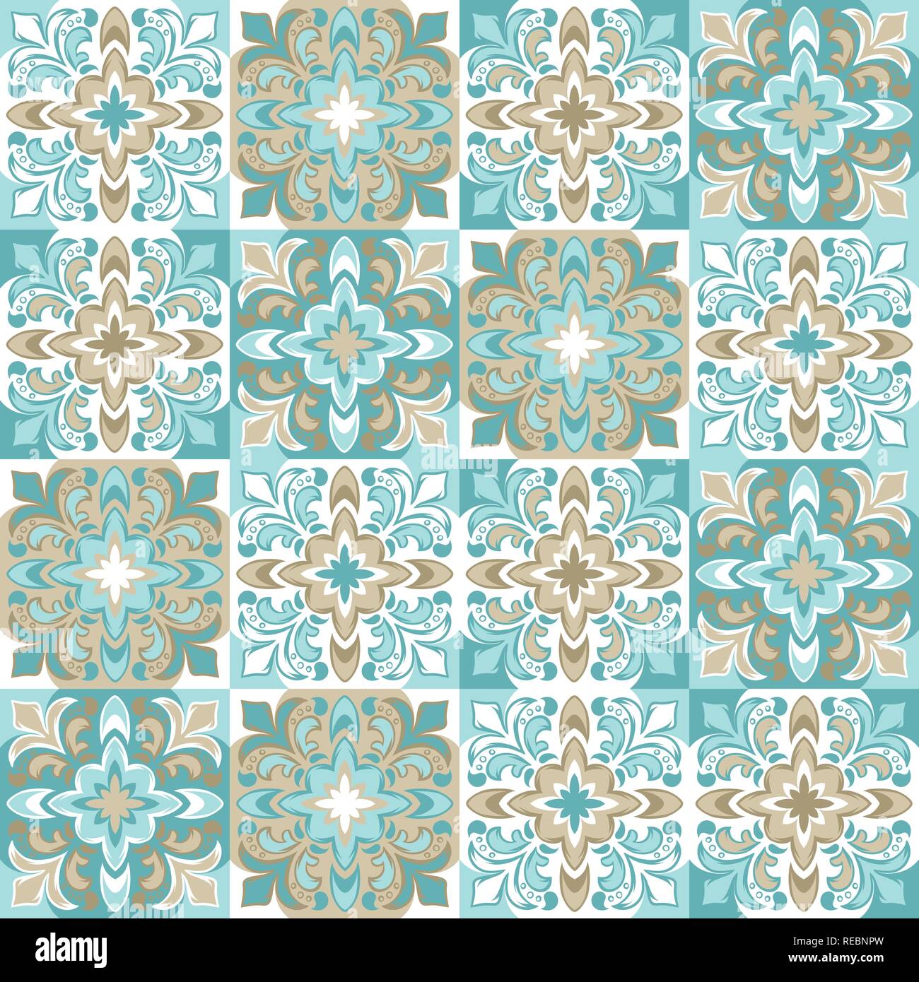 Portuguese azulejo ceramic tile pattern Stock Vector Image & Art - Alamy