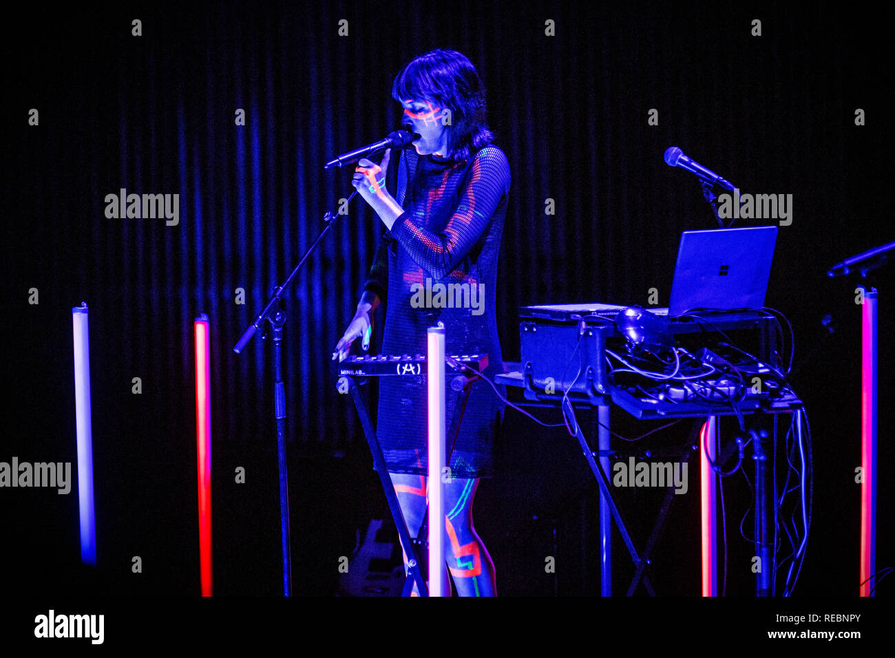 Denmark, Copenhagen - Janary 19, 2019. The Danish singer, songwriter ...