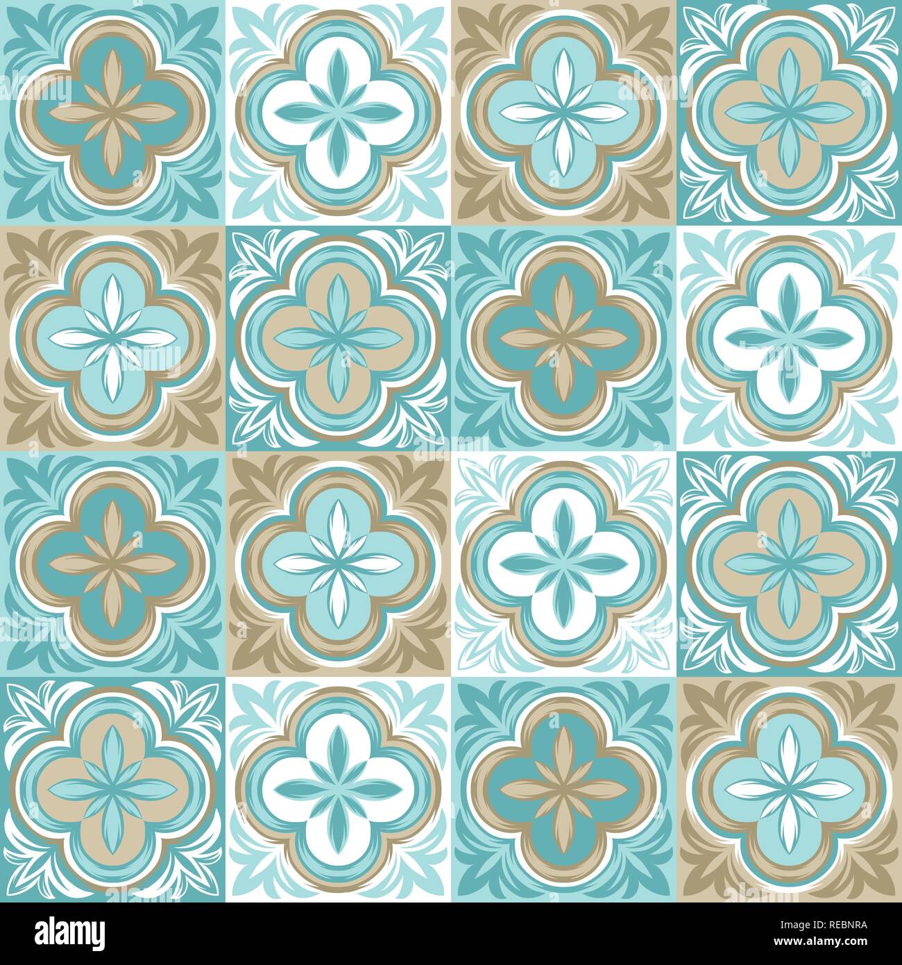 Portuguese azulejo ceramic tile pattern Stock Vector Image & Art - Alamy
