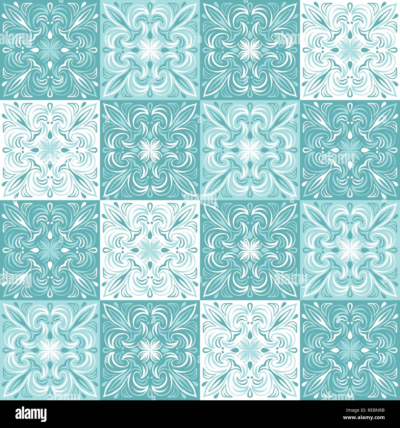 Portuguese azulejo ceramic tile pattern Stock Vector Image & Art - Alamy
