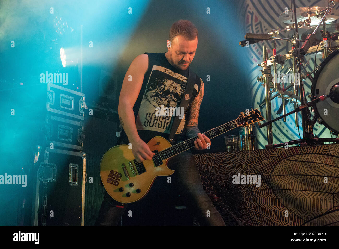 Norway, Oslo - January 17, 2019. The Finnish heavy metal band Amorphis ...