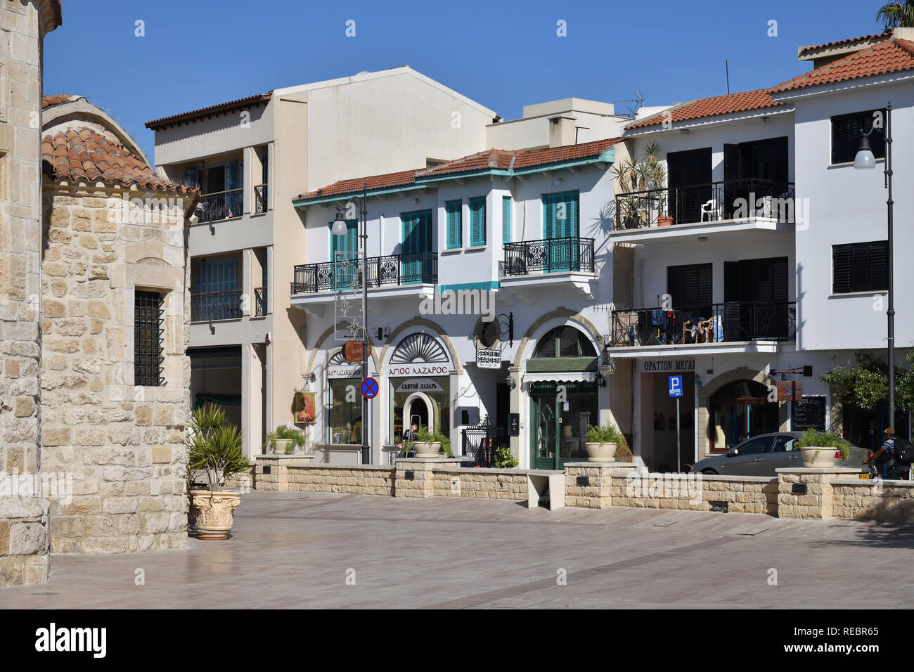 Larnaca, Cyprus - November 2. 2018. Fragment streets of St. Lazarus ...