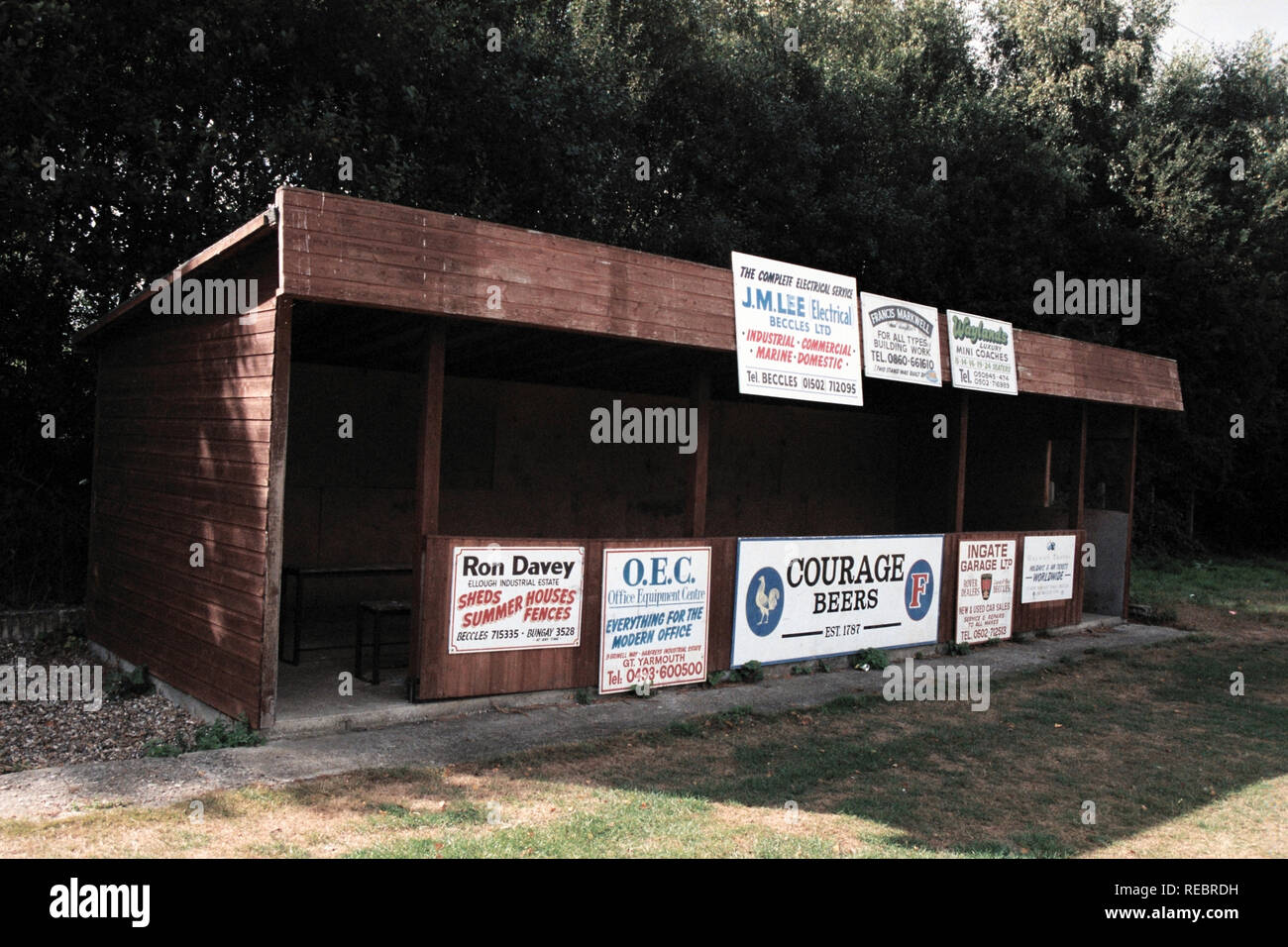 General view of Beccles Caxton FC Football Ground, Caxton Meadow ...